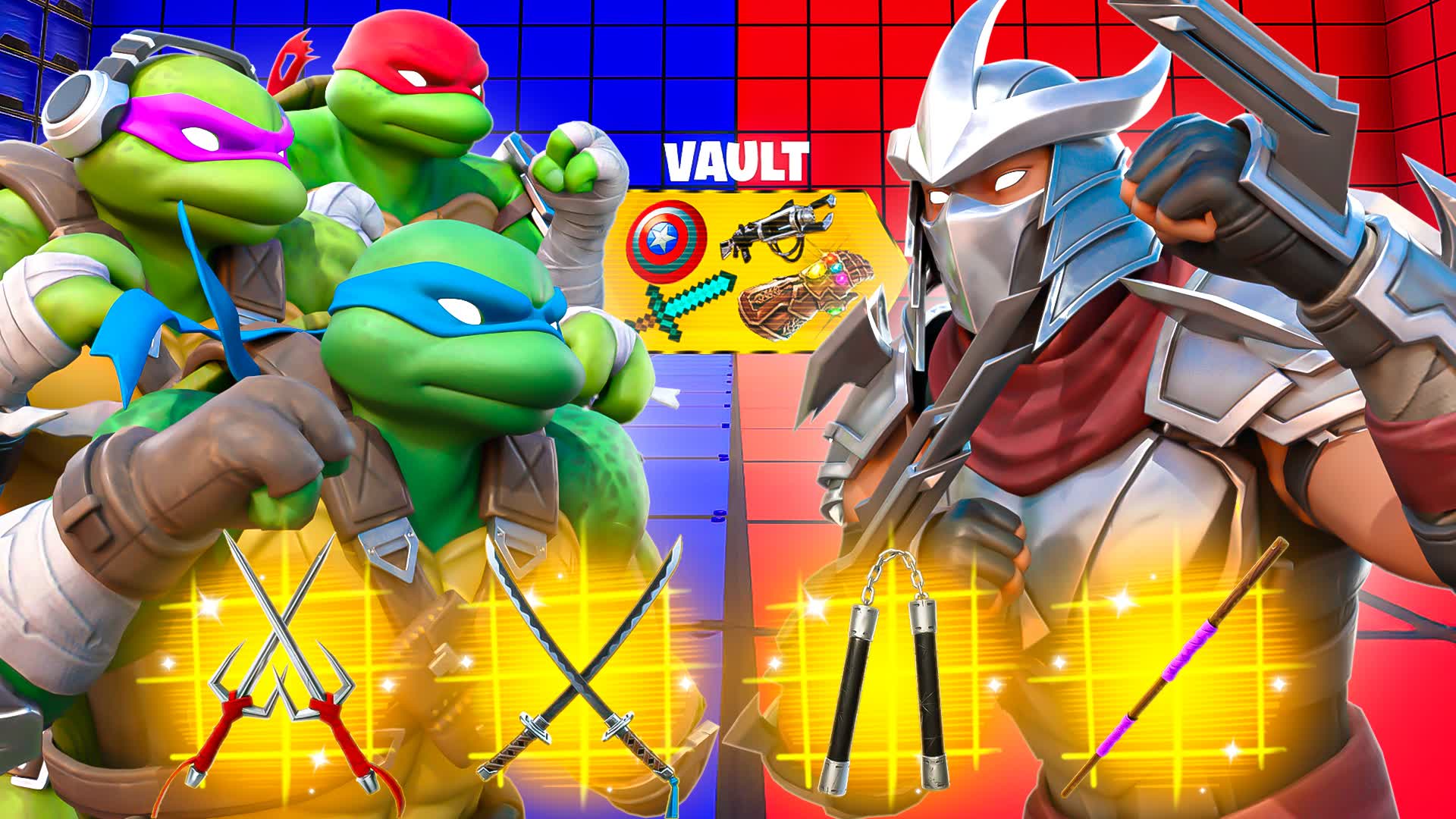 ALL WEAPONS - TMNT 🏆 RED VS BLUE 🔴🔵 9501-6767-8491 by hehehehe ...