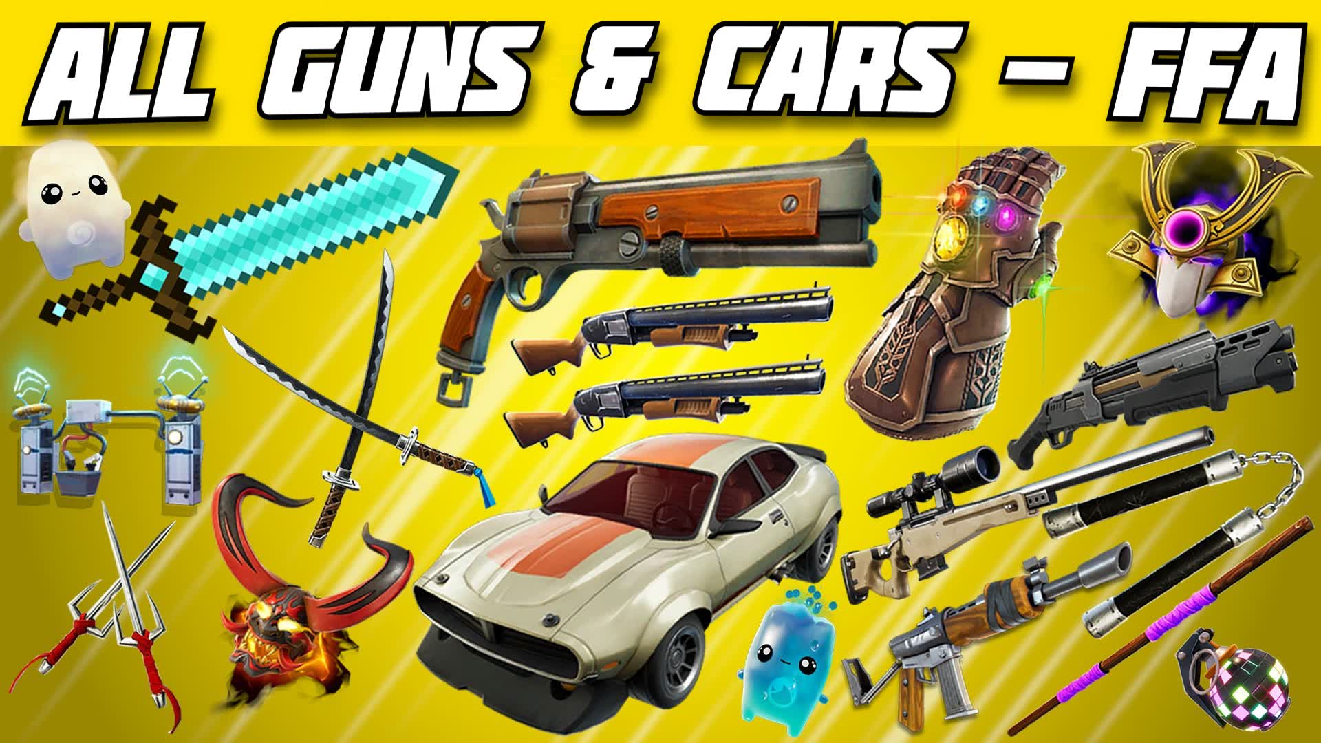 ALL GUNS & CARS - FFA 7773-0440-3992 by philip2w - Fortnite Creative ...