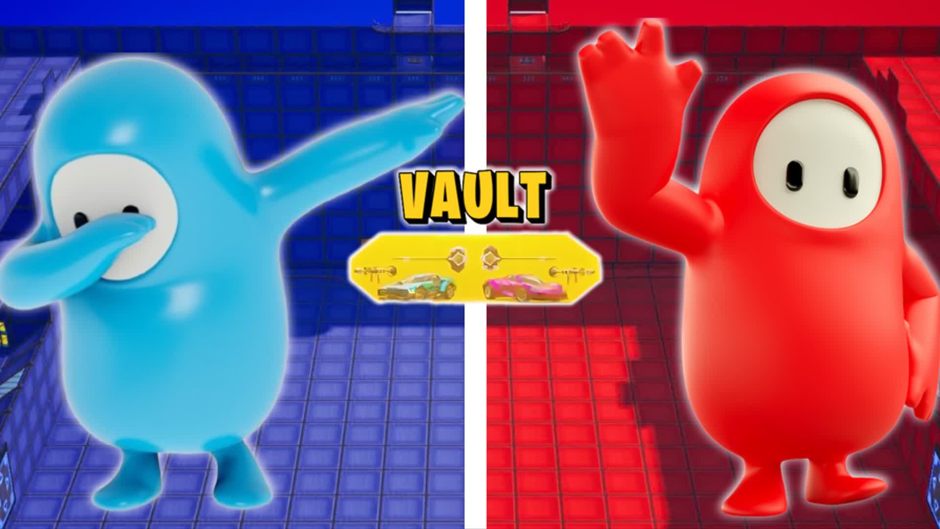 ⭐ FALL GUYS RED VS BLUE 🔴🔵 5146-9704-9392 by mastered - フォートナイト