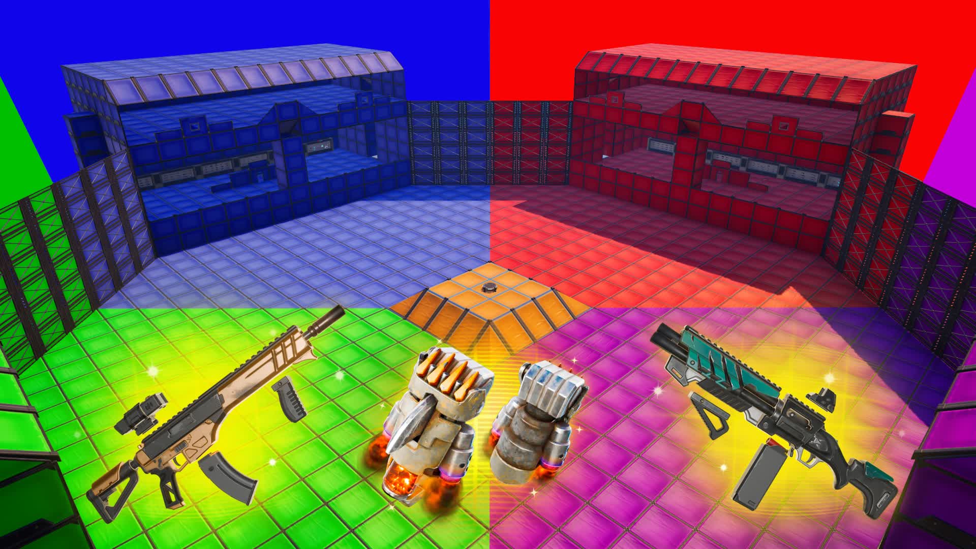 SIMPLE RED VS BLUE VS GREEN VS PURPLE 1217-6405-9154 by veyron - Fortnite Creative Map Code ...
