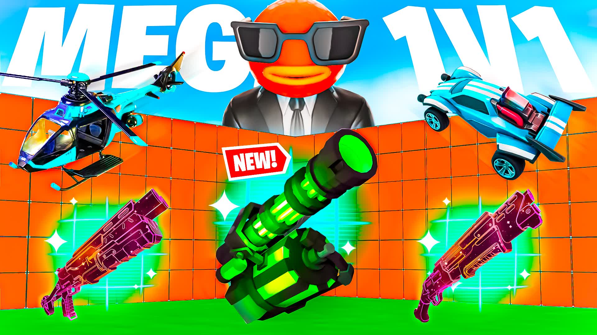 MEGA 1V1 🔥 ALL GUNS & VEHICLES 9596-1353-5491 by zosstudios - Fortnite Creative Map Code ...