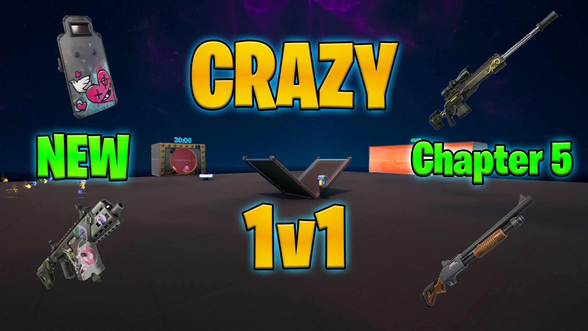 Crazy 1v1 Build Fights FFA 7655-8525-5902 by dschounes - Fortnite Creative Map Code - Fortnite.GG