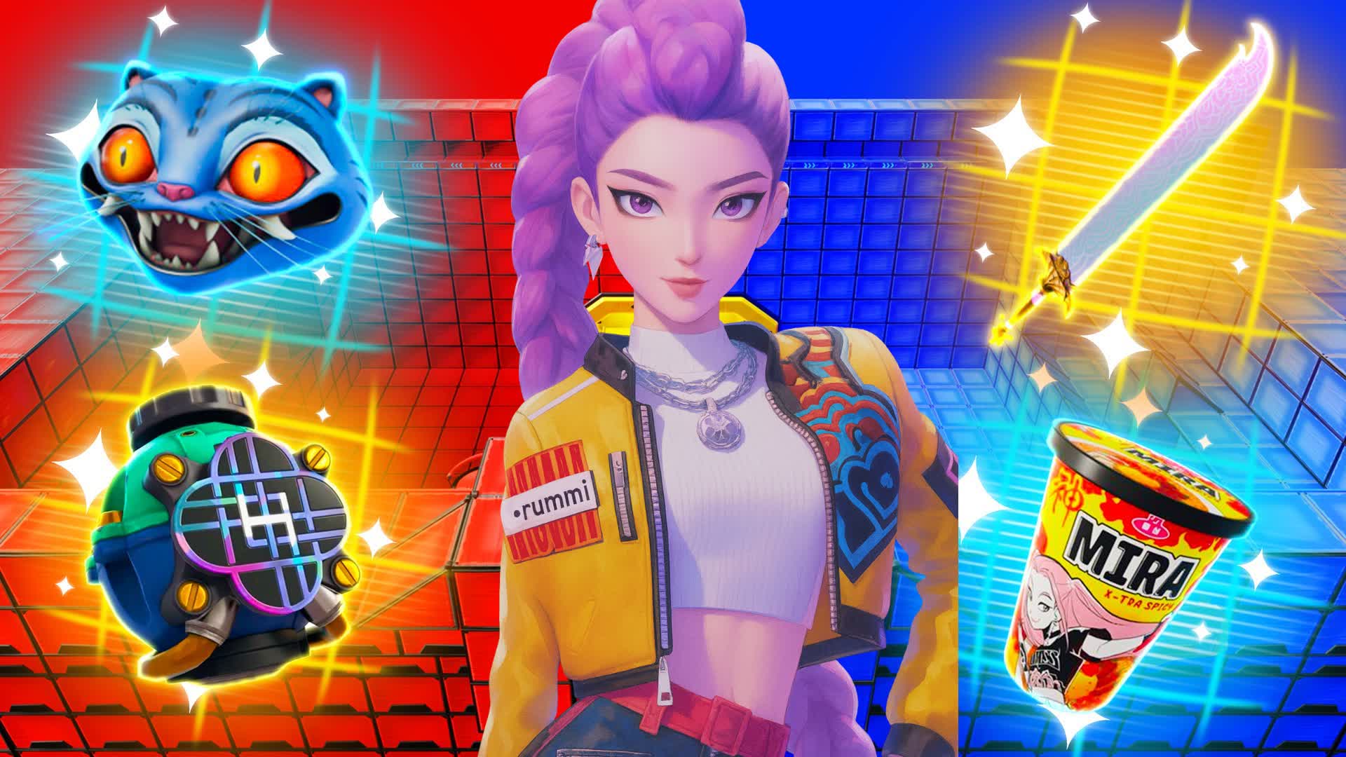 KPOP RUMI VS MIRA 🔴🔵 RED VS BLUE 7369-5216-1703 by blue-the-pit-map ...