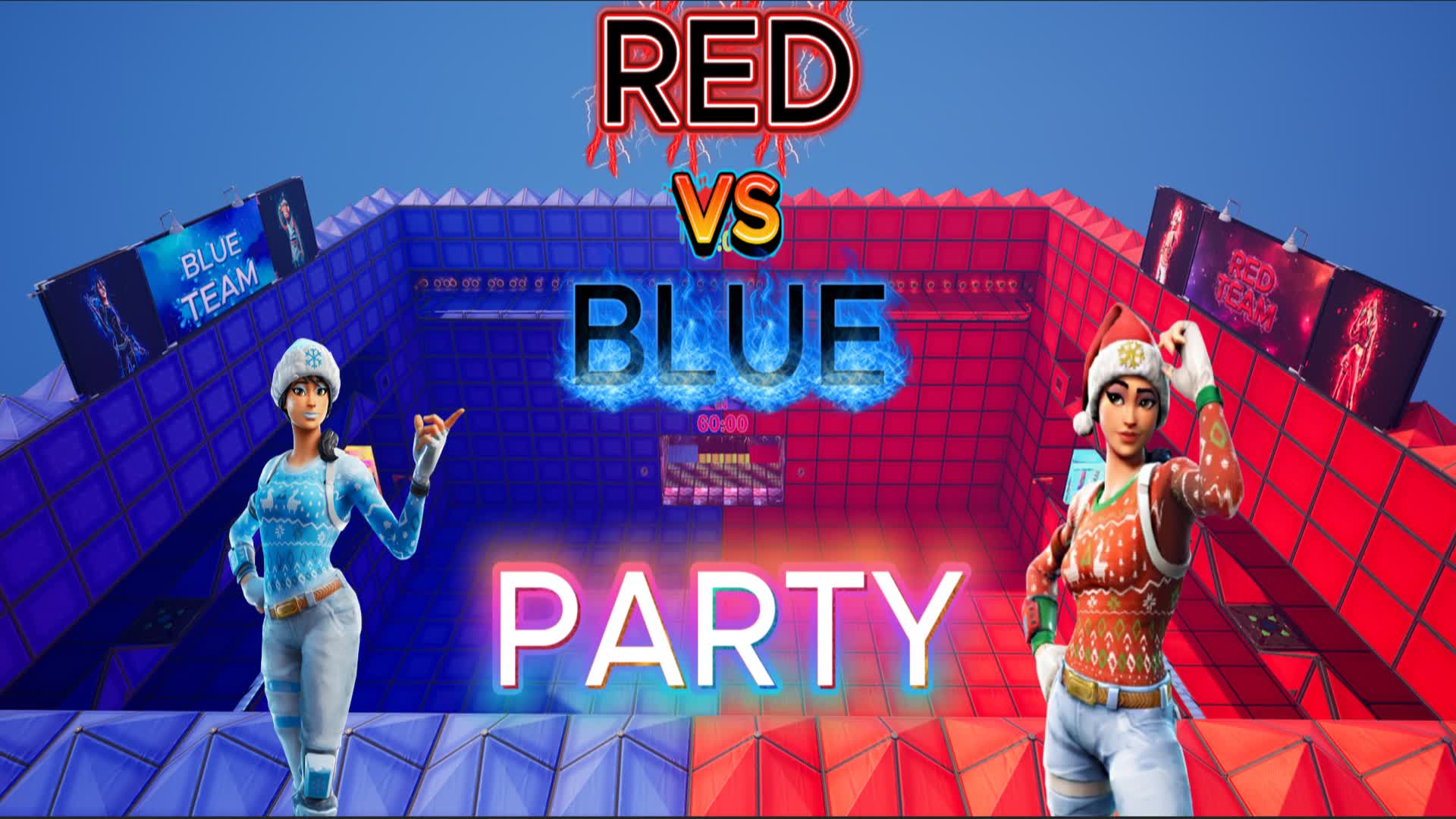 Red VS Blue Party 1662-7940-5458 by gaschani - Fortnite Creative Map ...