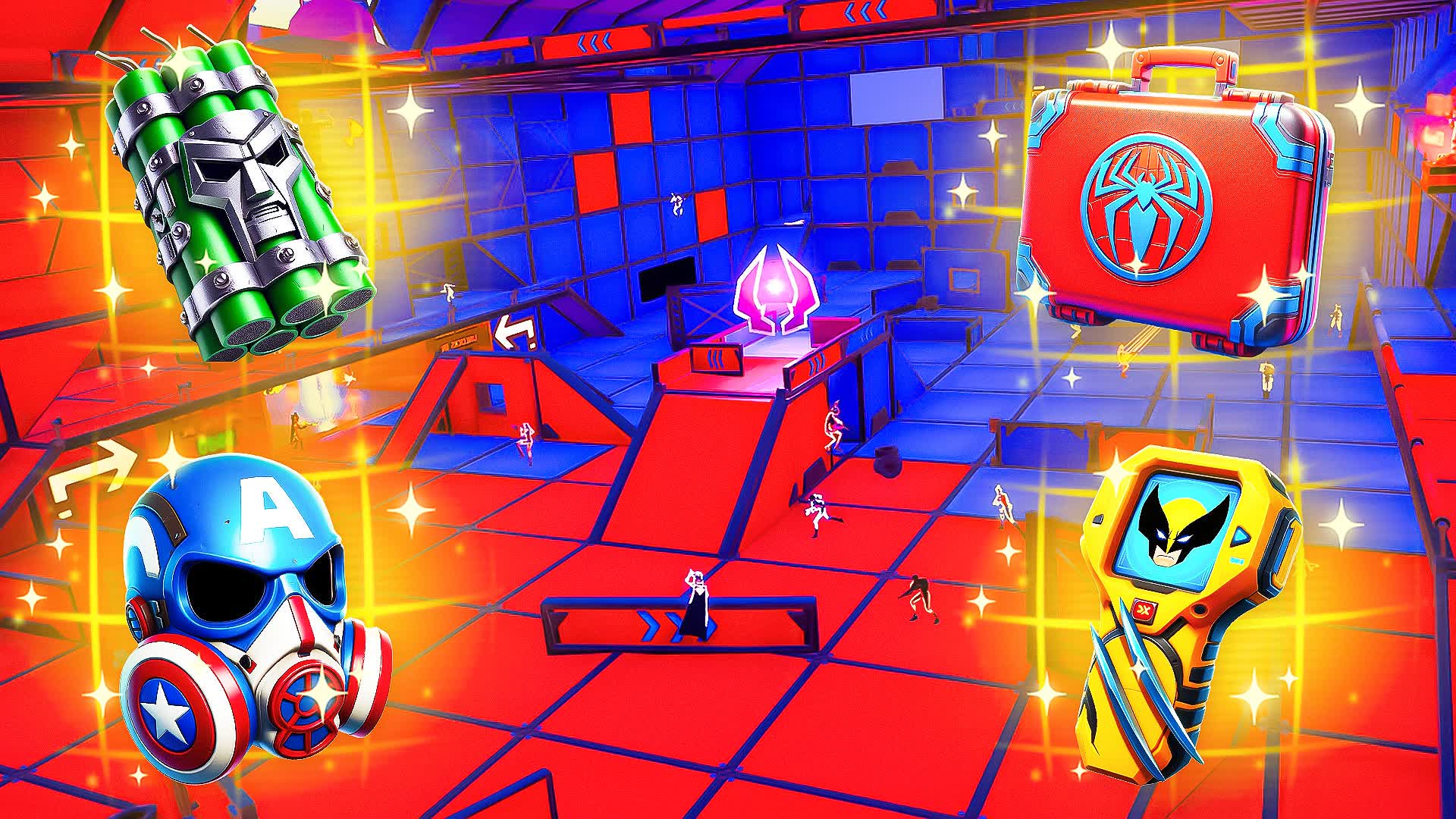 HERO Red VS Blue 0850-5215-6956 by xcyte - Fortnite Creative Map Code ...