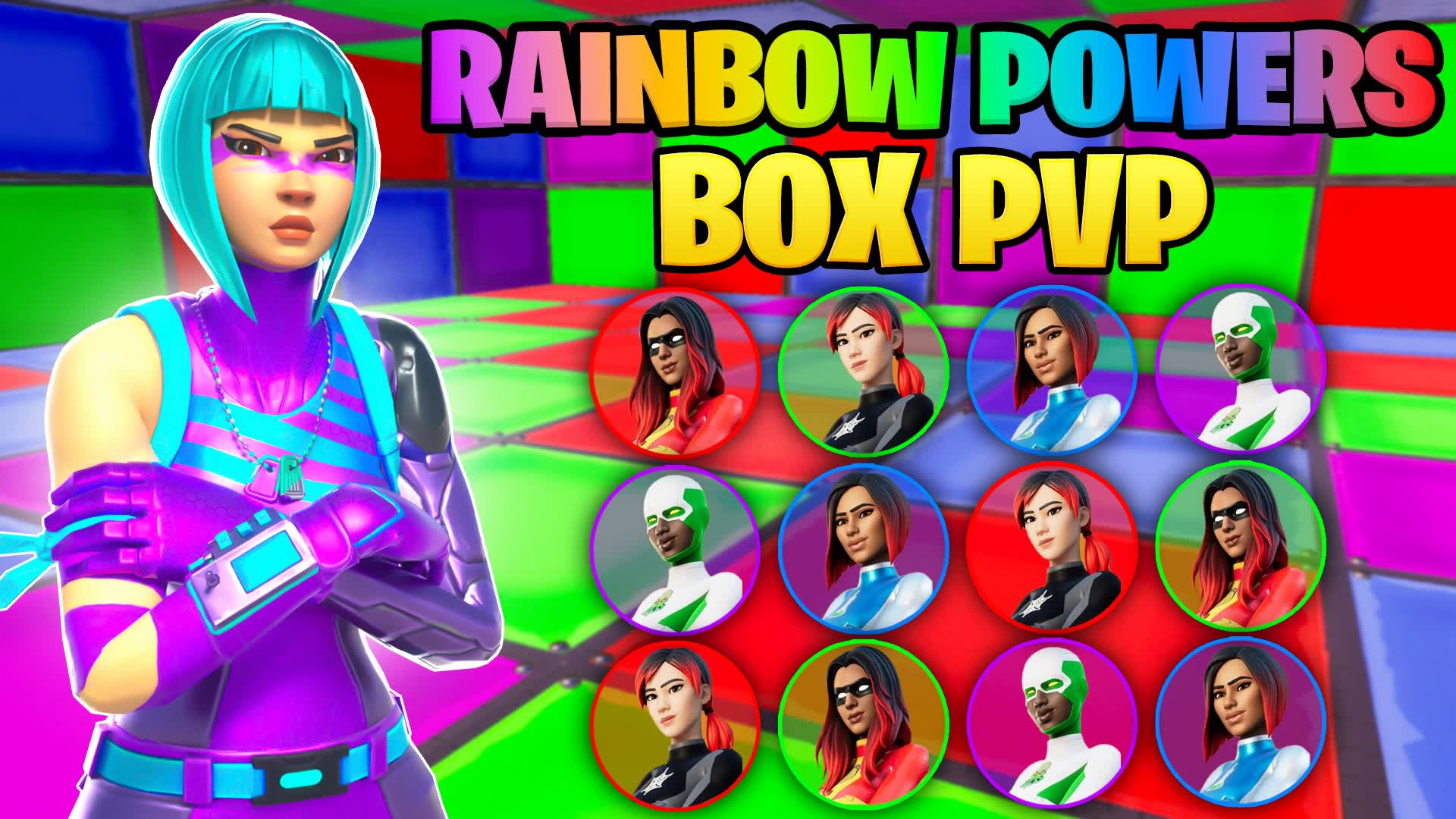 🌈 RAINBOW POWERS BOX PVP 📦 7676-6413-9625 by haled - Fortnite Creative Map Code - Fortnite.GG