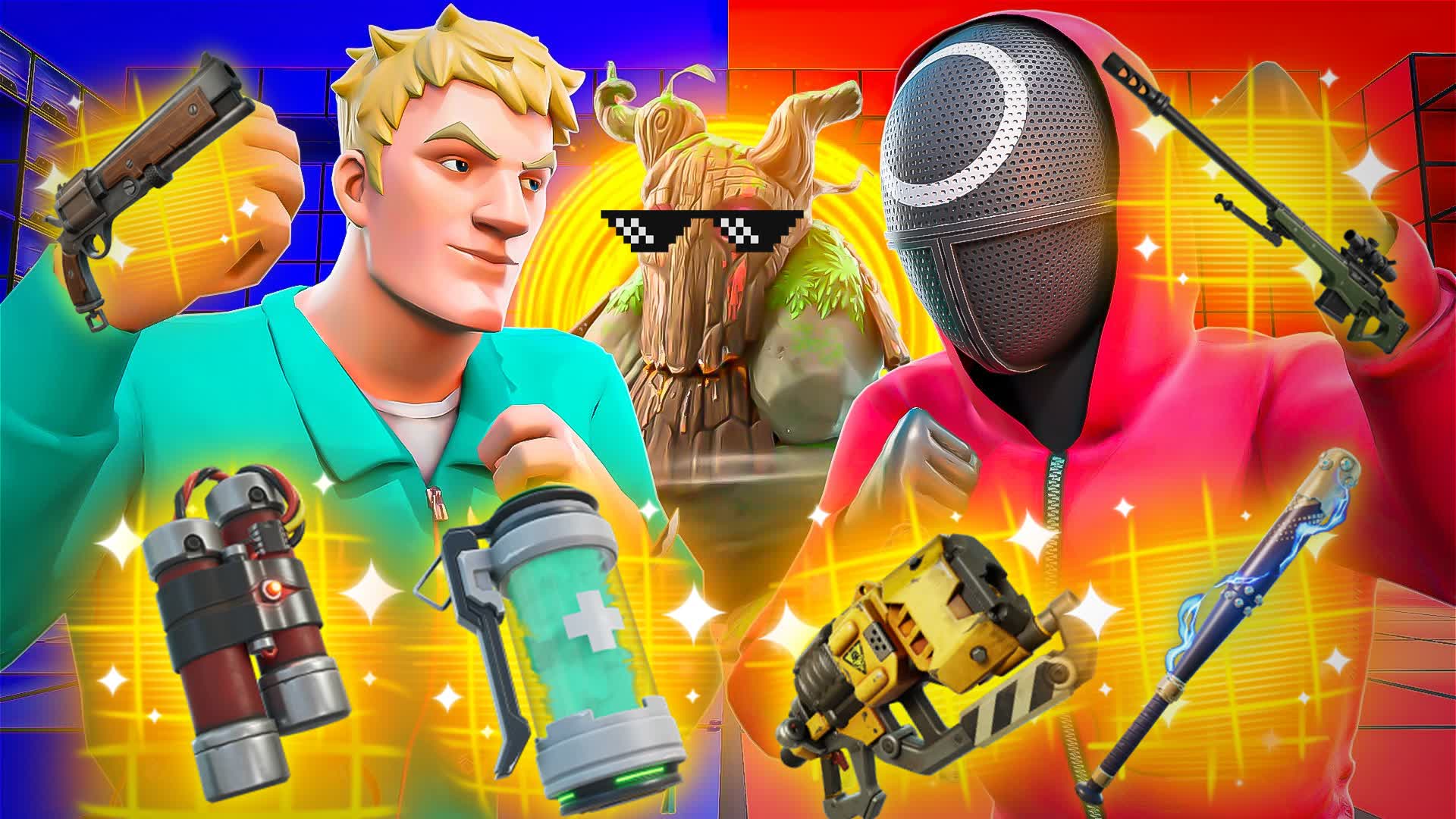 PLAYER VS GUARD 🏆 RED VS BLUE🔴🔵 3797-1704-9471 by tonoteam - Fortnite ...