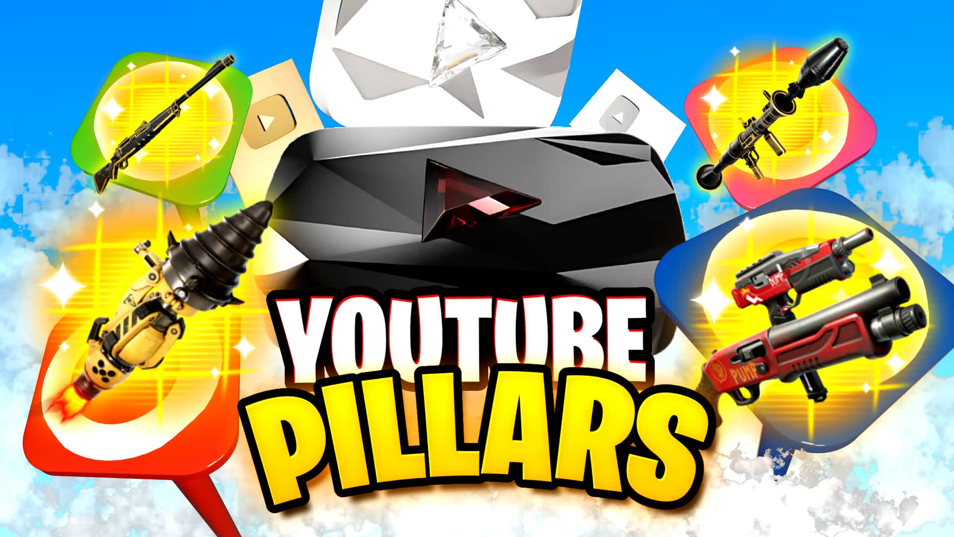 Youtube Pillars!🔔 0784-1492-8848 by fired - Fortnite Creative Map Code ...