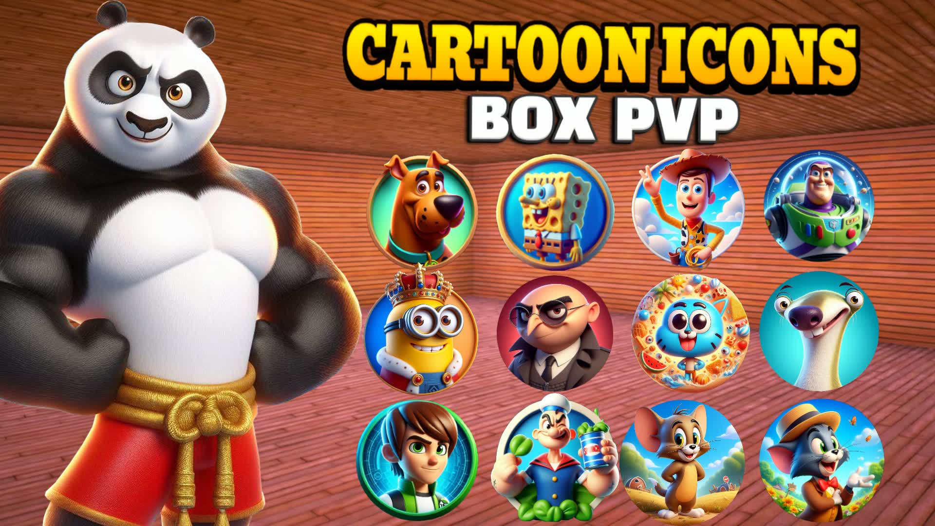 CARTOON ICONS BOX PVP📦 7155-8865-2572 من ابتكار masteroogway - Fortnite