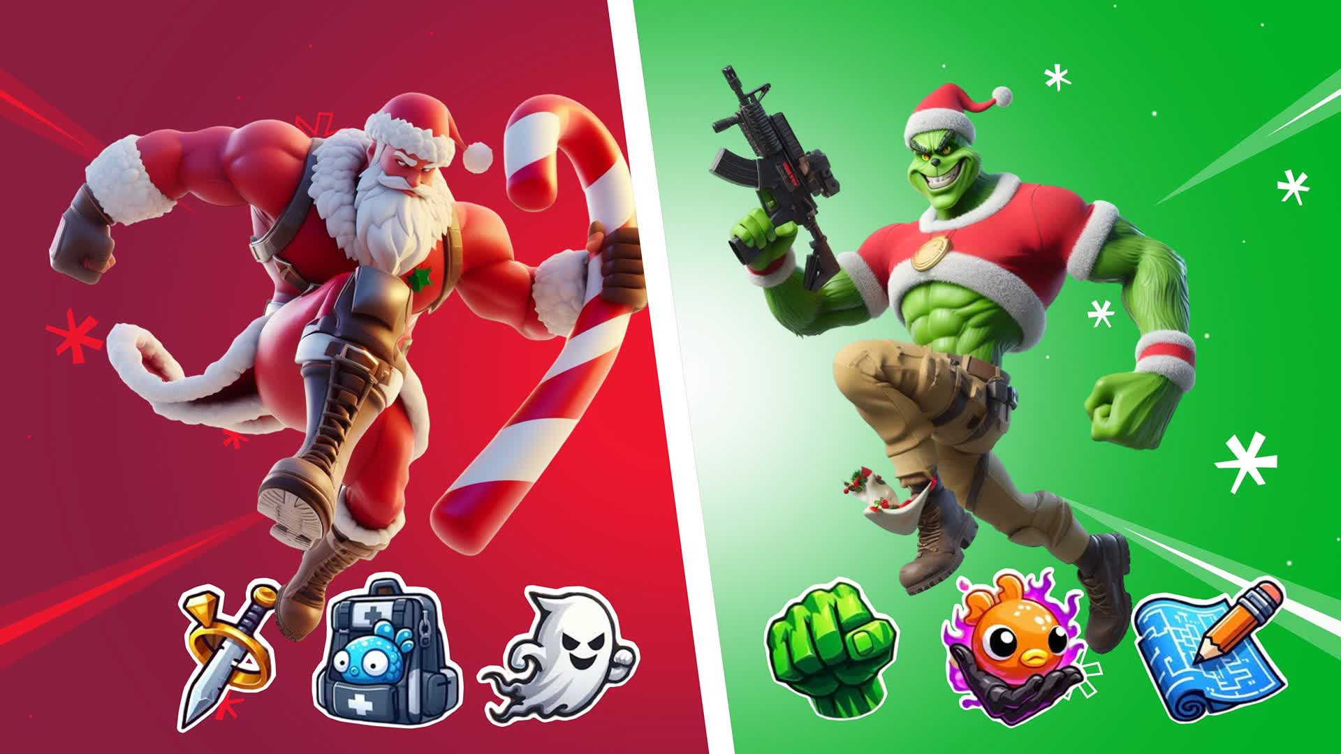 🎅🏻 SANTA VS GRINCH | HEROES 🦸‍♂ 1489-9786-4454 by mudtonk - Fortnite ...