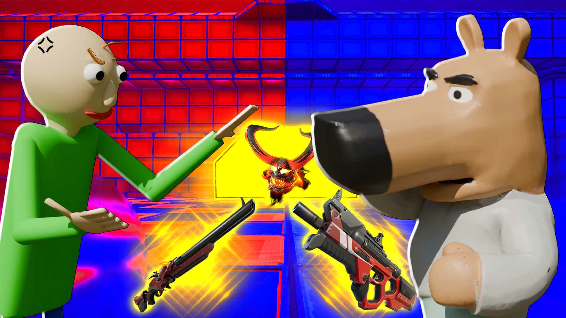 CHILL GUY VS BALDI ANGRY 🔴RED VS BLUE🔵 6189-5971-5724 by rh_studios ...