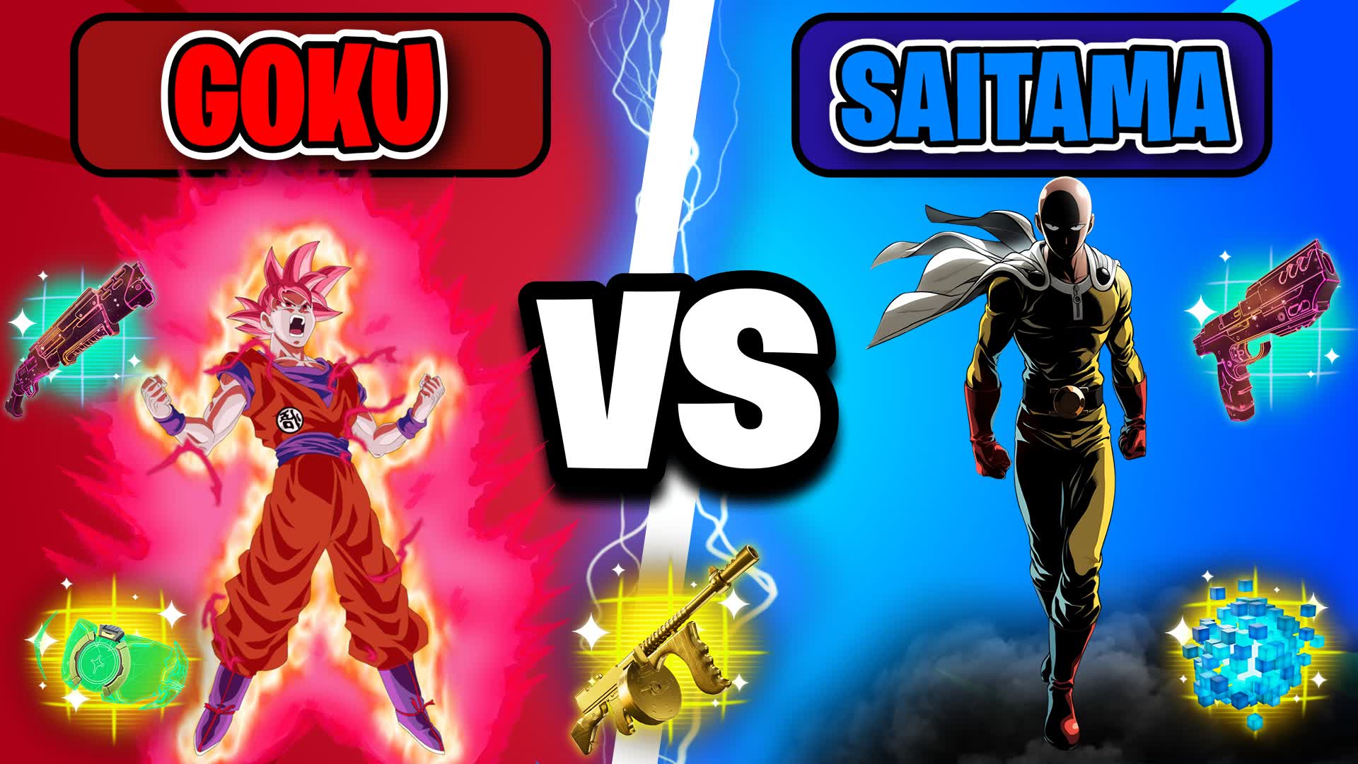 ULTIMATE GOKU VS SAITAMA🔴🔵 6463-4808-3487 by crazyngamer - Fortnite Creative Map Code - Fortnite.GG