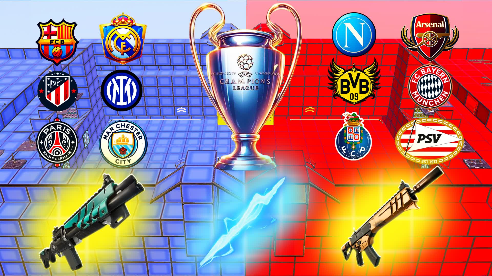 🏆CHAMPIONS LEAGUE RED VS BLUE 🔴🔵 5068-9236-0460 by falcon9 - Fortnite ...