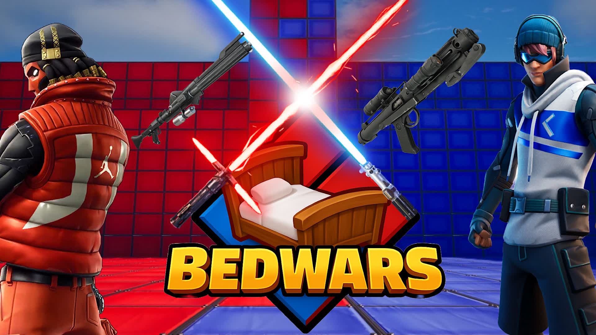 RED VS BLUE (BED BATTLE) 2388-4996-2281 by mid4s - Fortnite Creative ...
