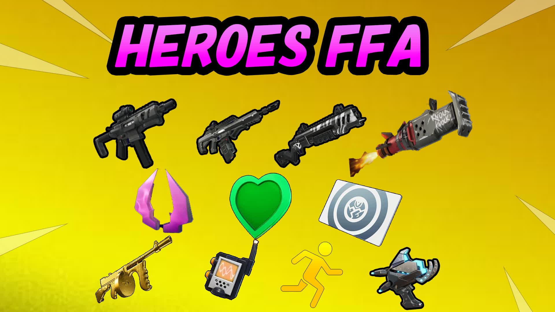 HEROES FFA 6719 6949 8708 By Ezz Fortnite Creative Map HEROES FFA 6719 6949 8708 By Ezz Fortnite Creative Map