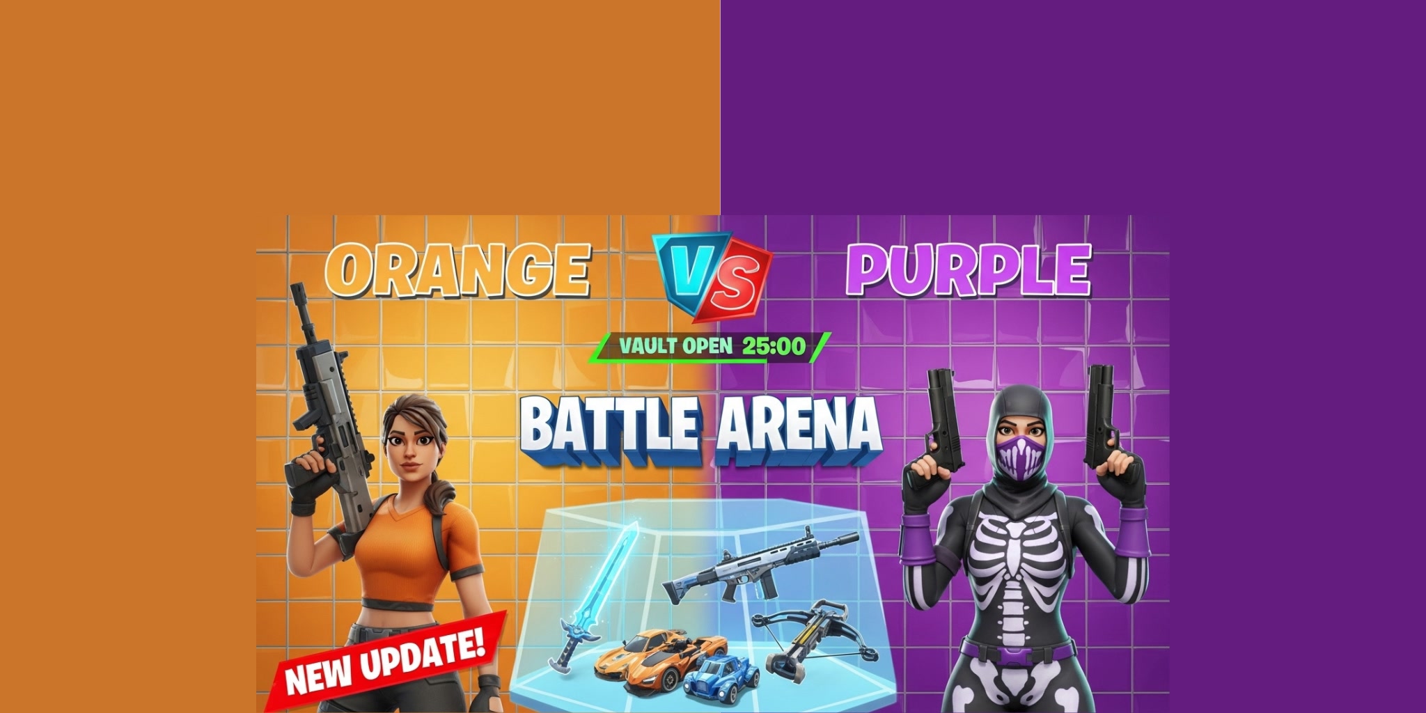 ORANGE VS PURPLE BATTLE ARENA 9358-6499-8703 by edheart - Fortnite ...