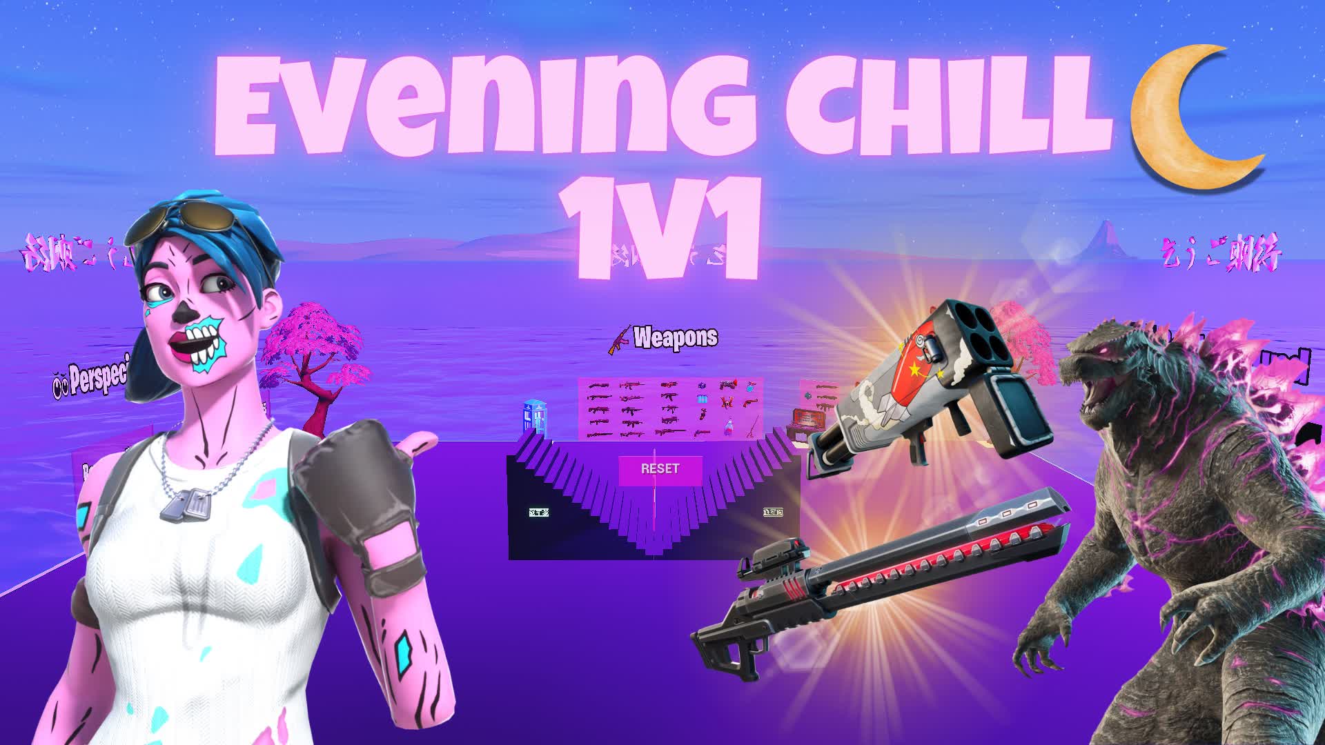 Chill Evening 1v1 🌙 3537-7540-2957 by allweek - Fortnite Creative Map Code - Fortnite.GG