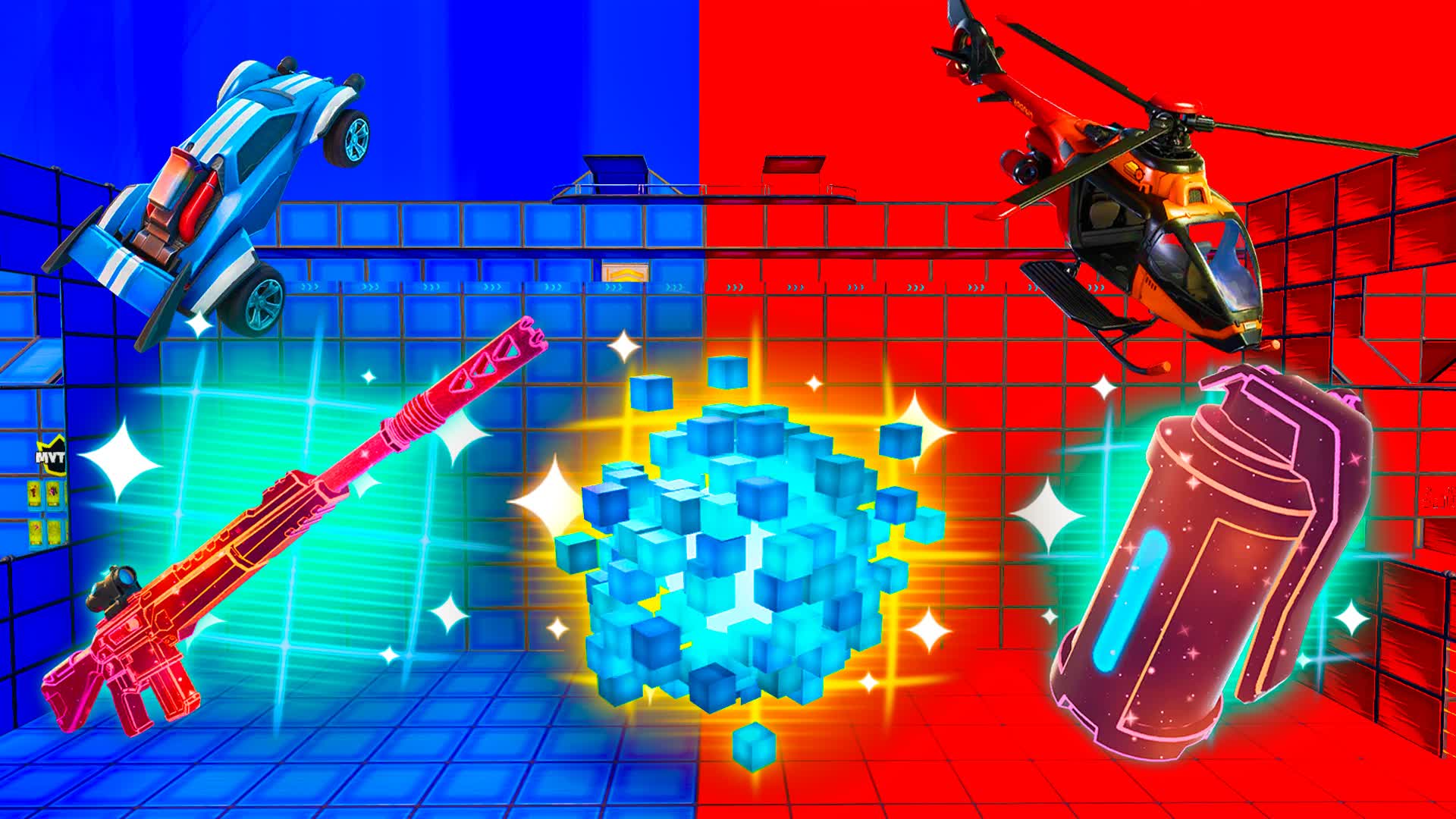 MEGA CRAZYY RED VS BLUE 🔴🔵 2775-6376-8691 by trapfnbr - Fortnite Creative Map Code - Fortnite.GG