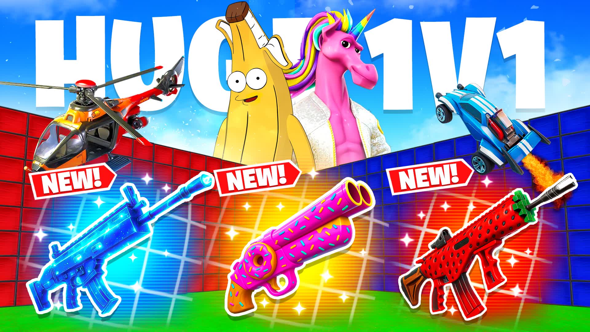 HUGE 1V1 🎯 RED VS BLUE 🎯ALL GUNS 8941-5623-3725 by mavey - Fortnite ...