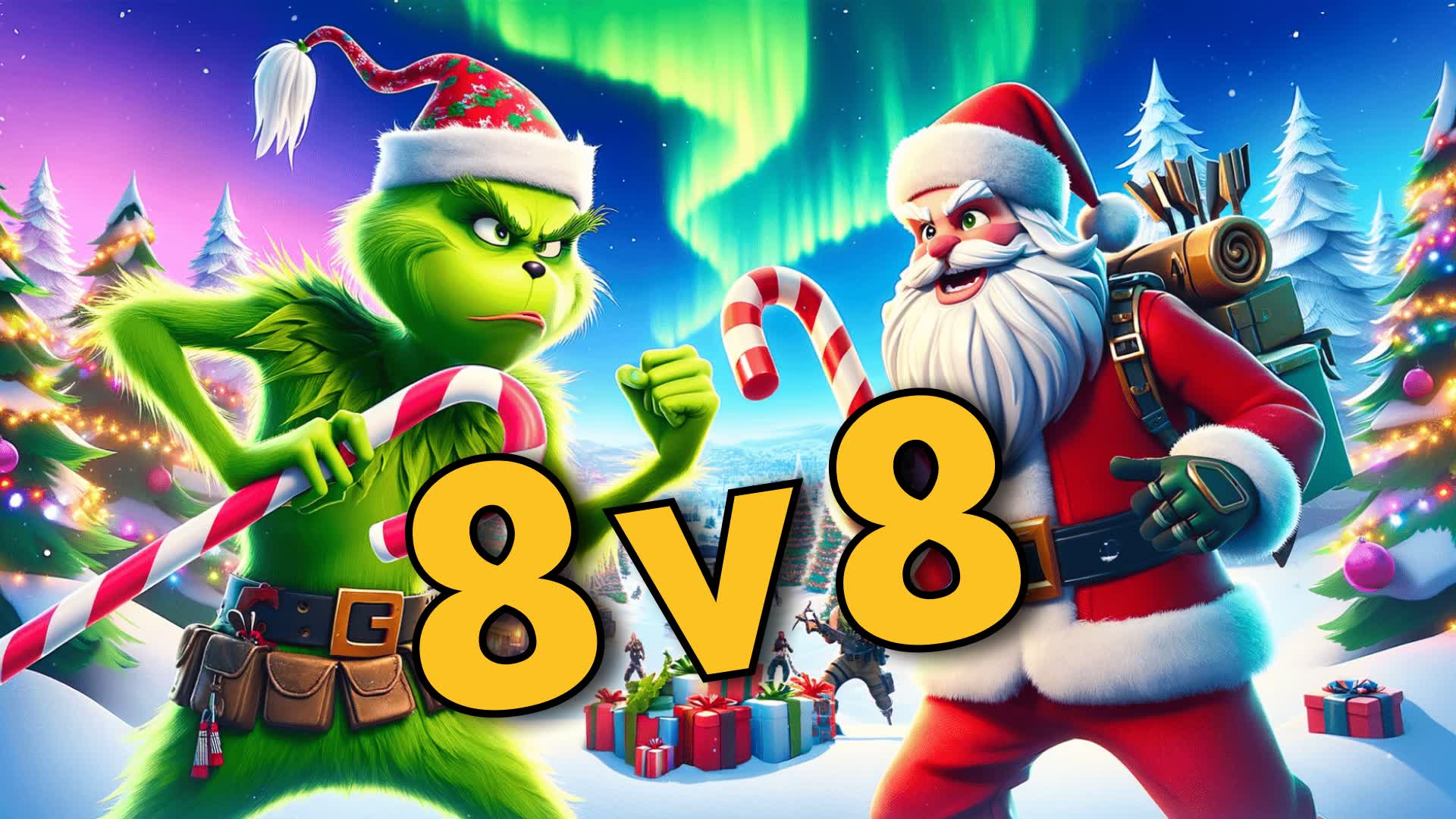 🎁Santa vs Grinch🐲 8v8 👥 5555-6735-6614 by galaxyyyfn - Fortnite ...