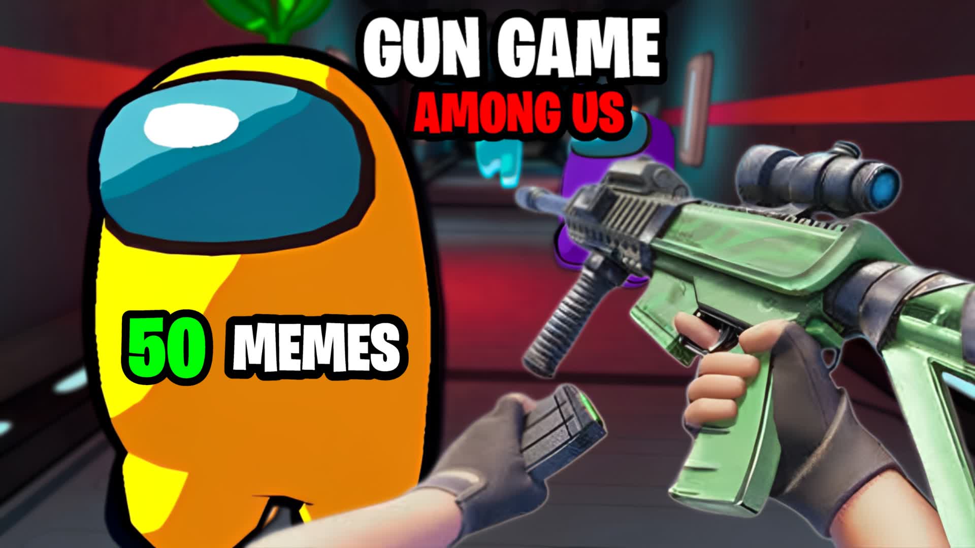 HERO MEME GUN GAME AMONG US🎯 9898-3058-0967 by oneslayer - Fortnite ...