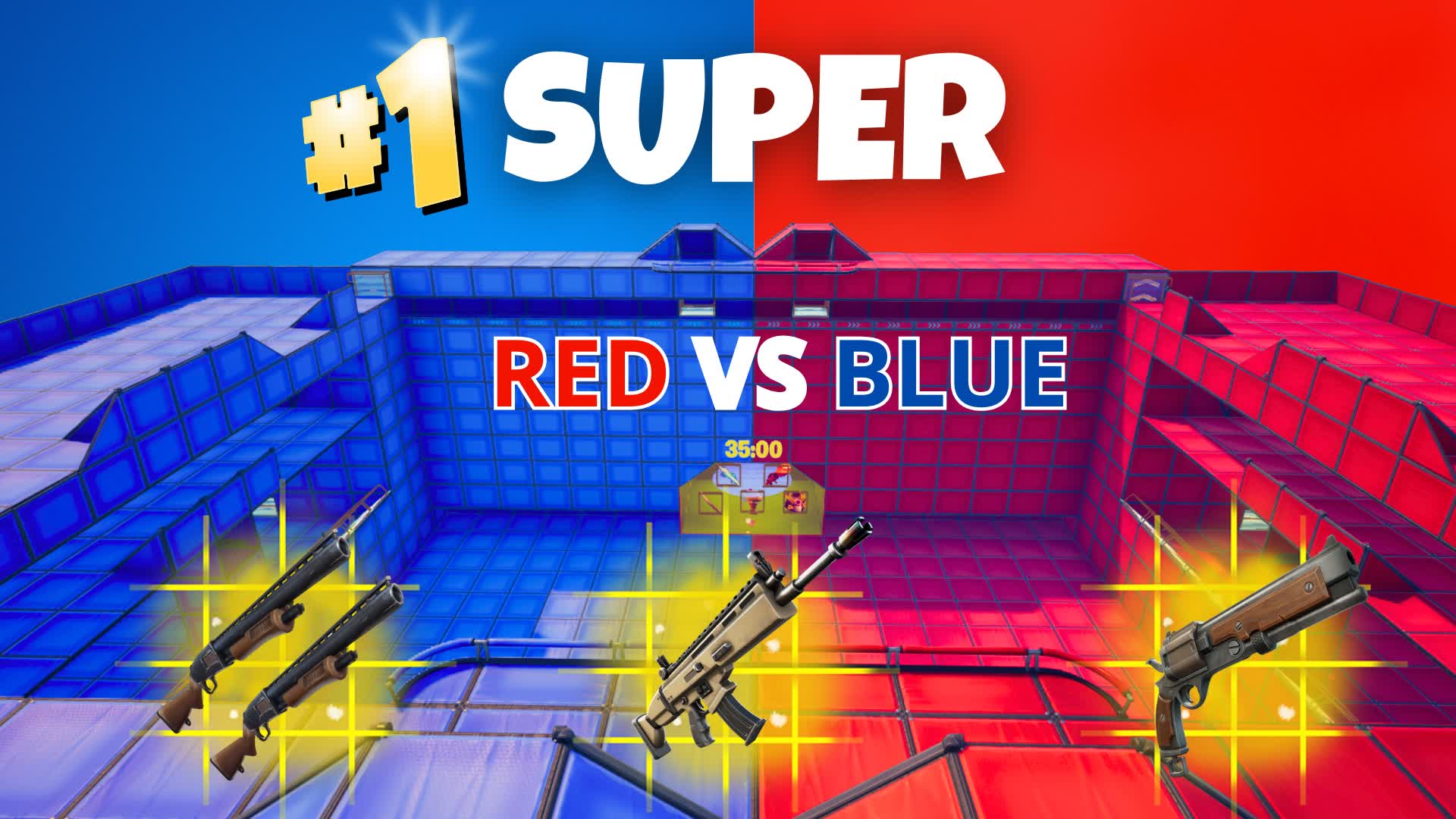 ULTIMATE RED VS BLUE 🔴🔵 - 2400-1674-8186 | Fortnite Zone