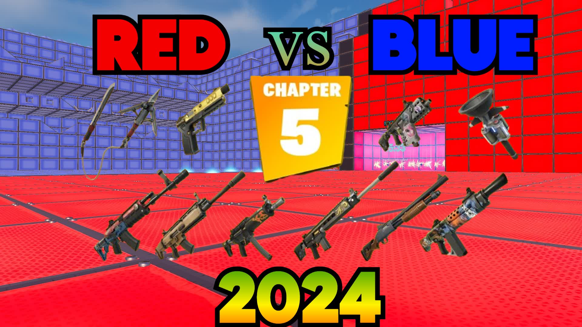 RED vs BLUE 🔴 2024 🔵 5075-8960-9391 by xbound - Fortnite Creative Map ...