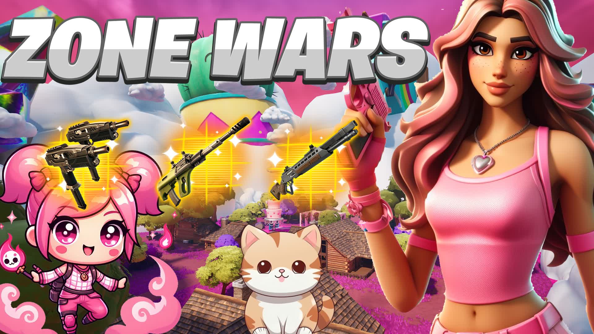 KAWAII ZONE WARS UwU 2786-8568-5103 by zetx - Fortnite Creative Map Code - Fortnite.GG