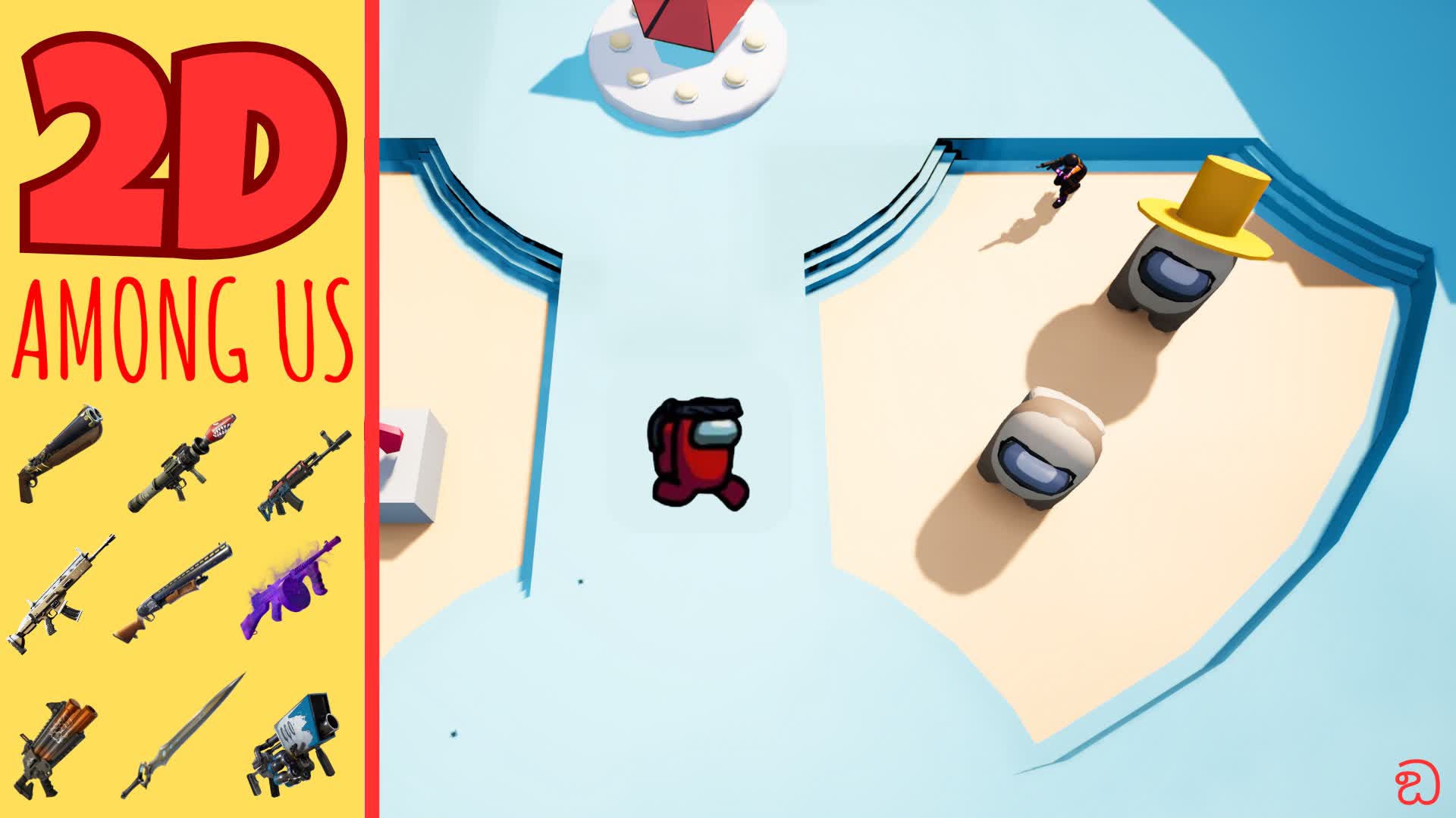 2D AMONG US GUN GAME: AIRSHIP 1231-1131-9493 من ابتكار alexmaxfp - Fortnite