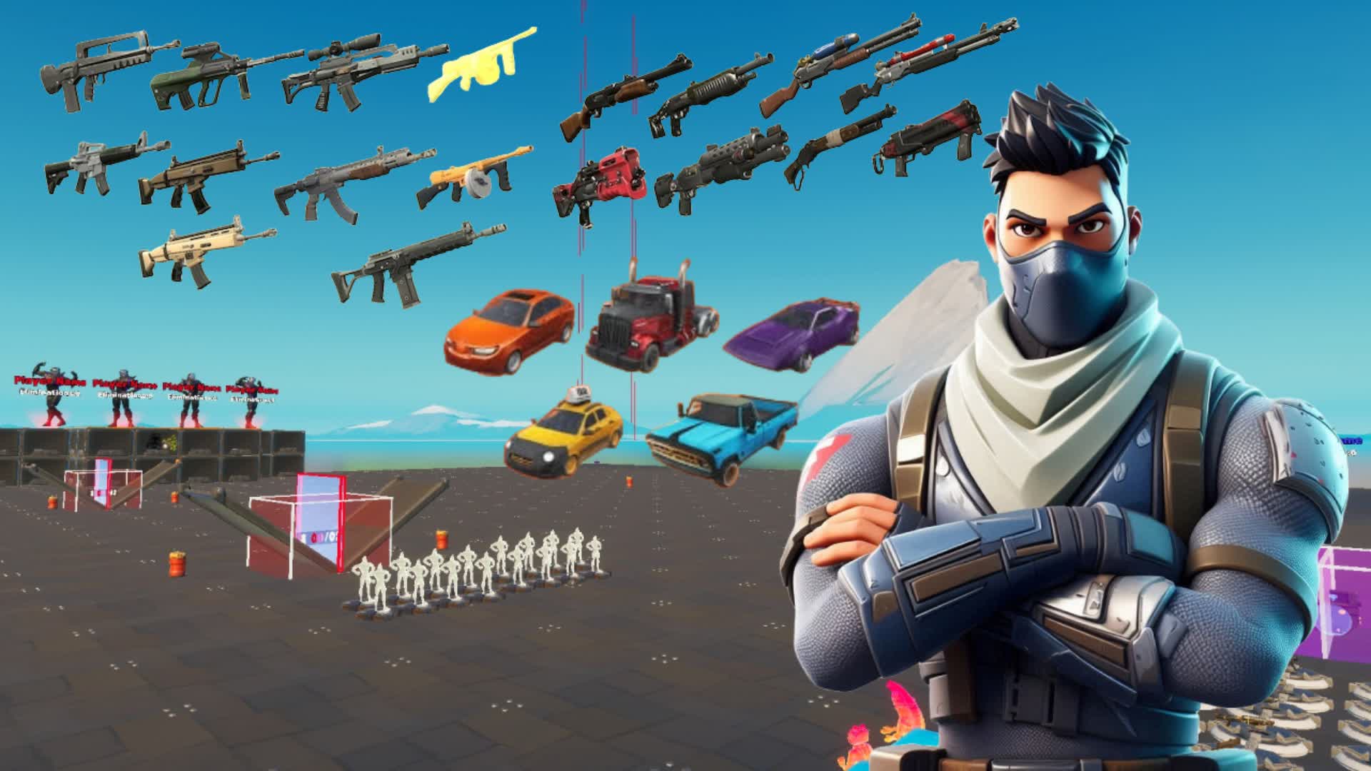 1v1 WITH EVERY GUN 7255-6886-5336 by exr1y - Fortnite Creative Map Code - Fortnite.GG