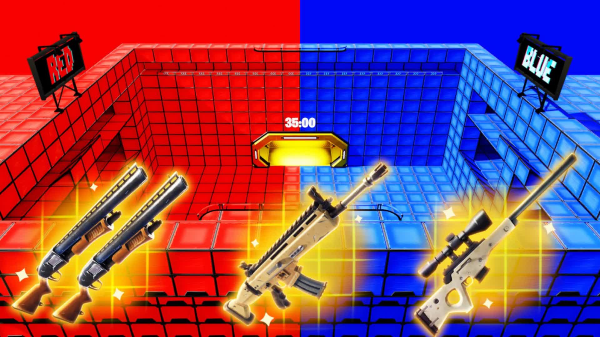 Super Crazy Red VS Blue 🔵🔴 7886-0330-1595 by estyy - Fortnite Creative Map Code - Fortnite.GG