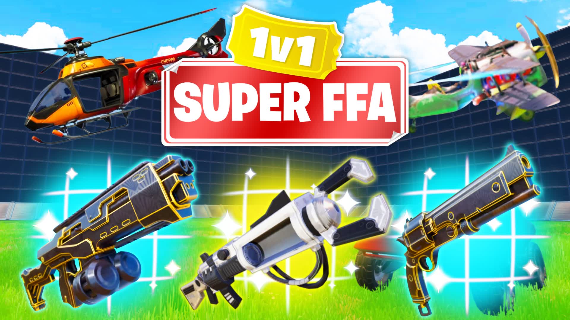 SUPER FFA - ALL WEAPONS 1V1 ⭐ (NEW GUNS) 6159-8445-7647 by aquish - Fortnite Creative Map Code ...