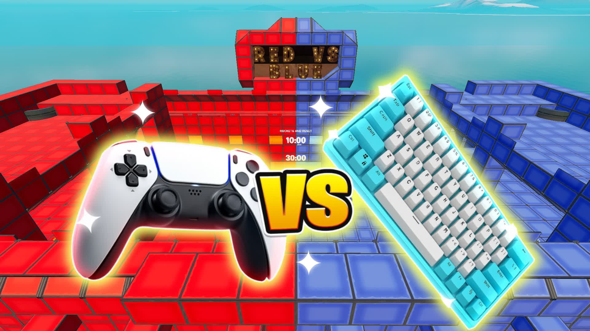 KEYBOARD VS CONSOL🌈RED VS BLUL 🔴🔵 7067-6841-8747 by lachr3f - Fortnite