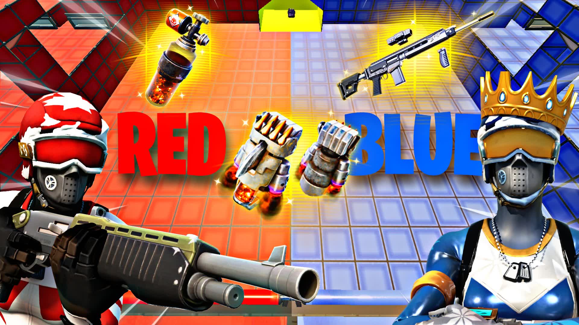 HYPER RED VS BLUE 🔴🔵 2216-4832-9770 by johwn - Fortnite Creative Map ...