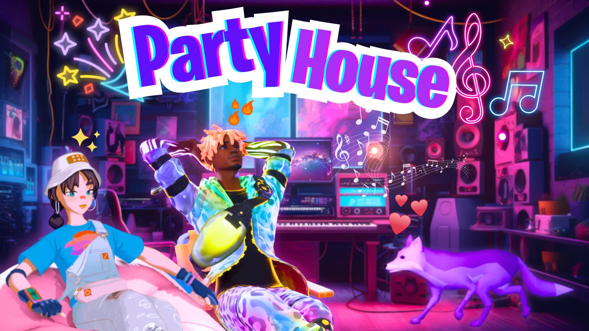 🥳Party House🎵 3192-0330-6955 by johnnyblueprint - Fortnite Creative Map ...