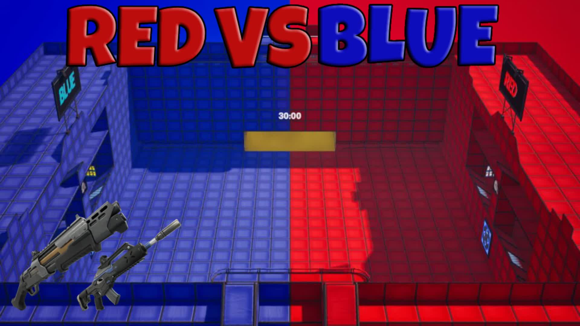 ULTIMATE 🔴RED🔴 VS 🔵BLUE🔵 1766-8352-9511 من ابتكار 850tommy - Fortnite