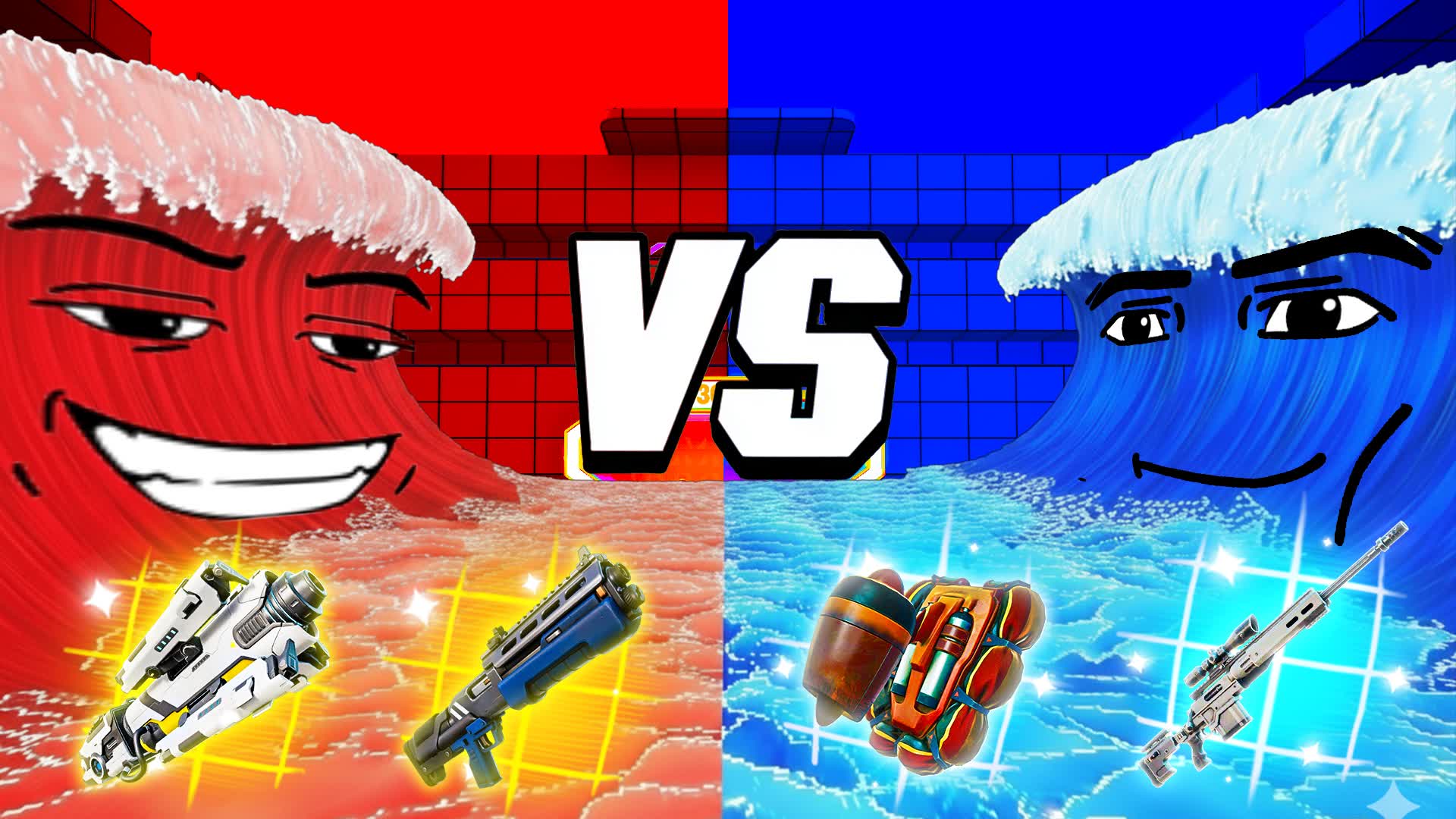 RED VS BLUE TSUNAMI 🔴🔵 2290-0570-6160 by koalacreator - Fortnite