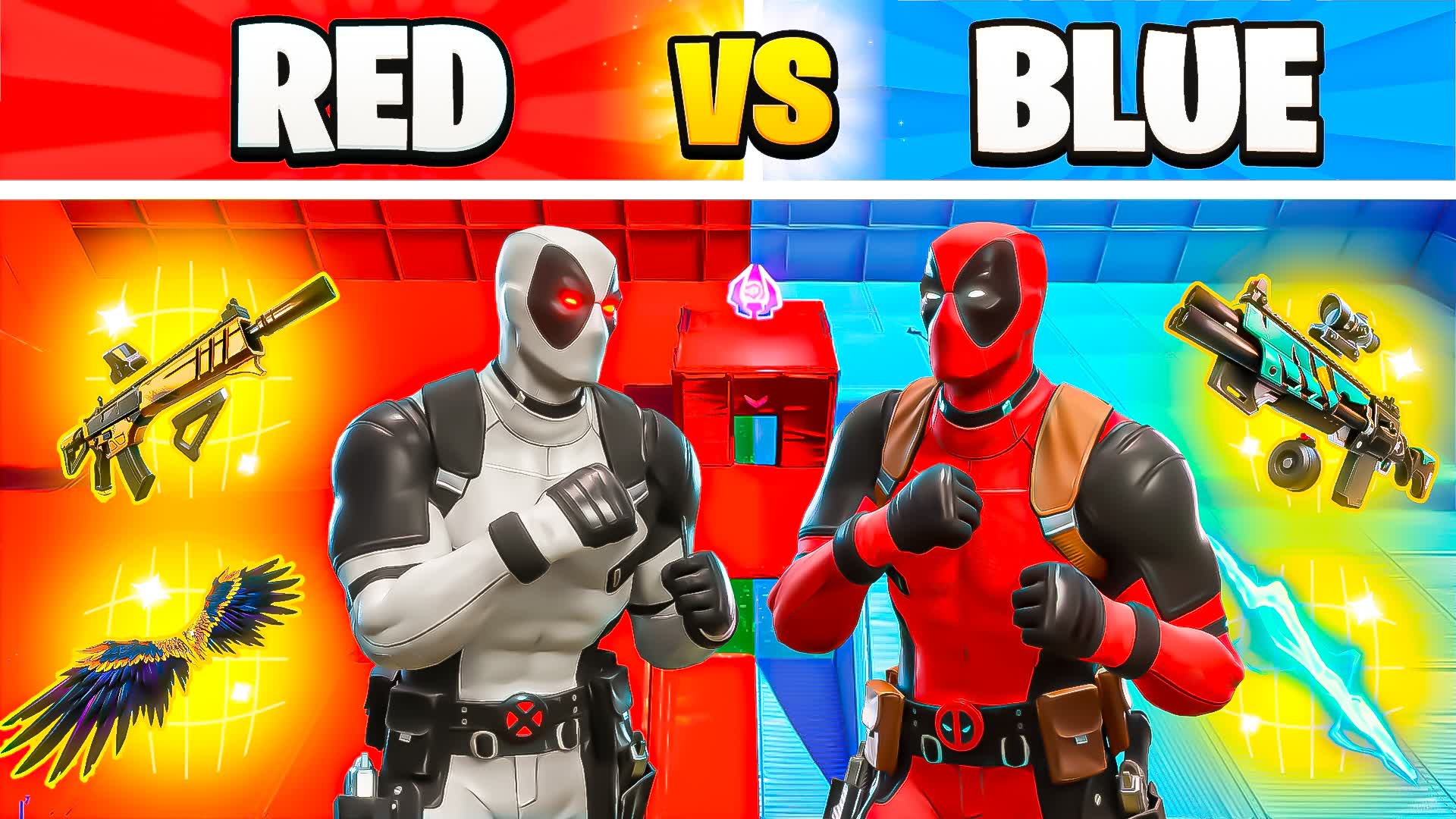 GOAT DEADPOOL RED VS BLUE 🔴🔵 7443-5312-4745 by drink - Fortnite ...
