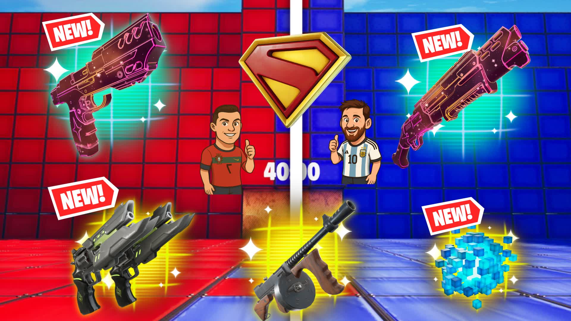 Super Vs Normal 🔴🔵 Red Vs Blue 🔫 4654-8525-9849 by 1v1v1-1v - Fortnite ...