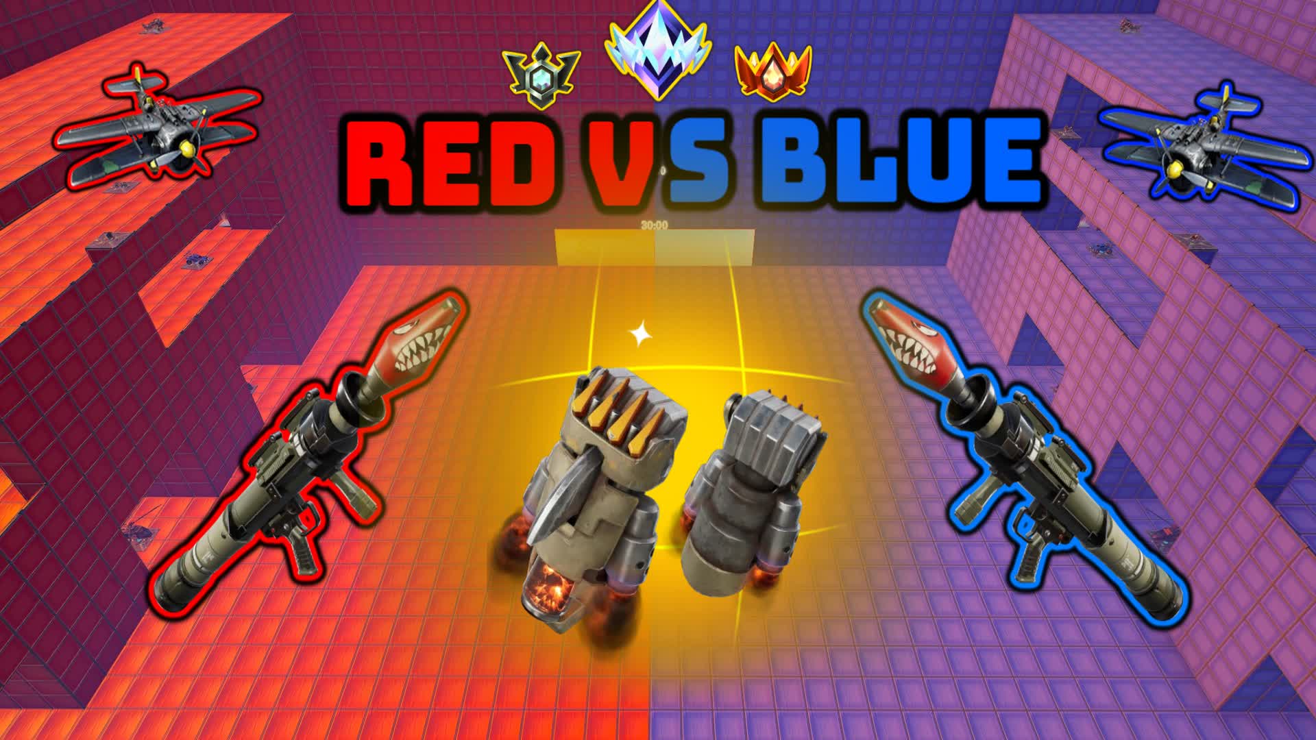 GIGA RED VS BLUE🔴🔵 1125-3664-7339 by tiw - Fortnite Creative Map Code - Fortnite.GG