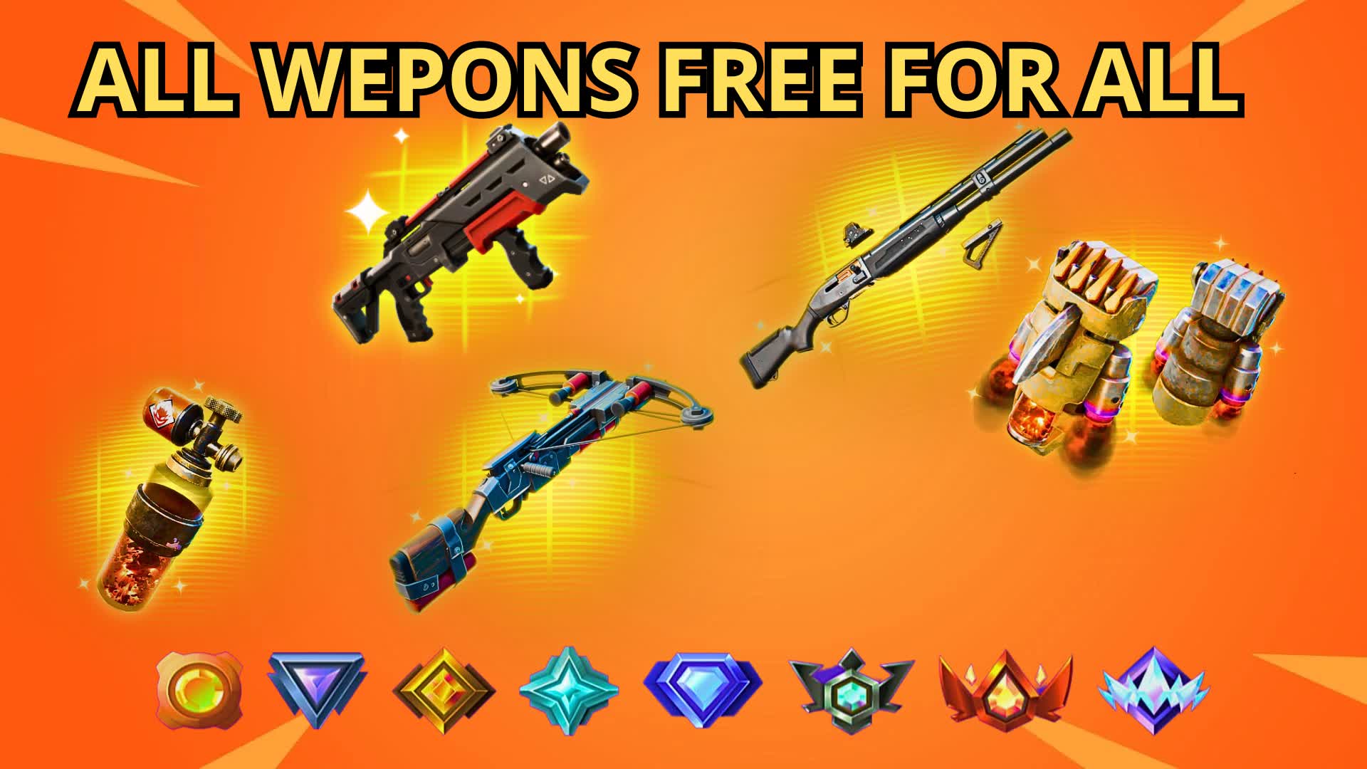 ALL WEPONS - FREE FOR ALL + Ranked 8875-1406-3878 by cika - Fortnite Creative Map Code - Fortnite.GG