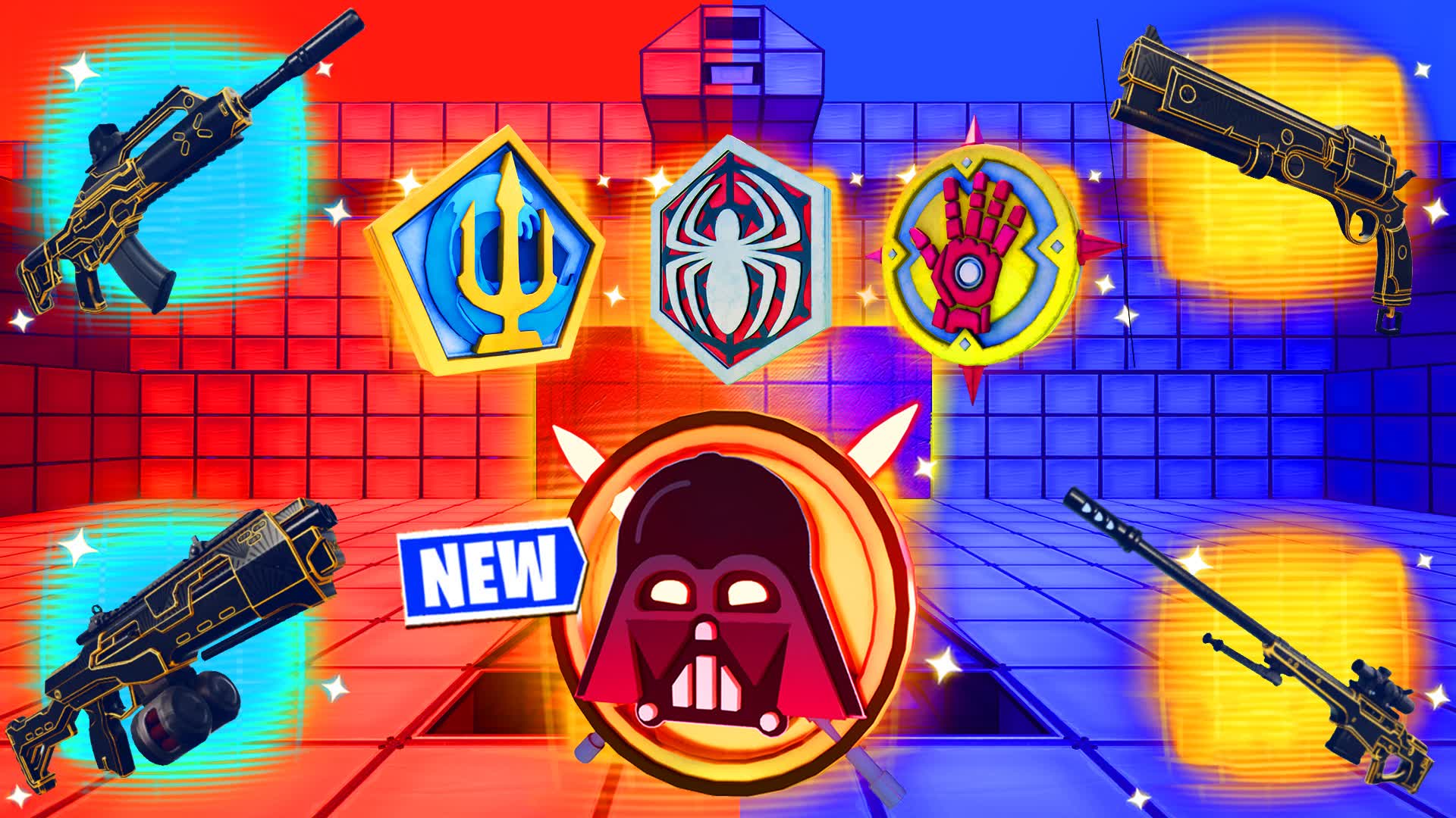 CUSTOM MEDALLIONS RED VS BLUE 8420-8313-9446 by irontitan - Fortnite ...