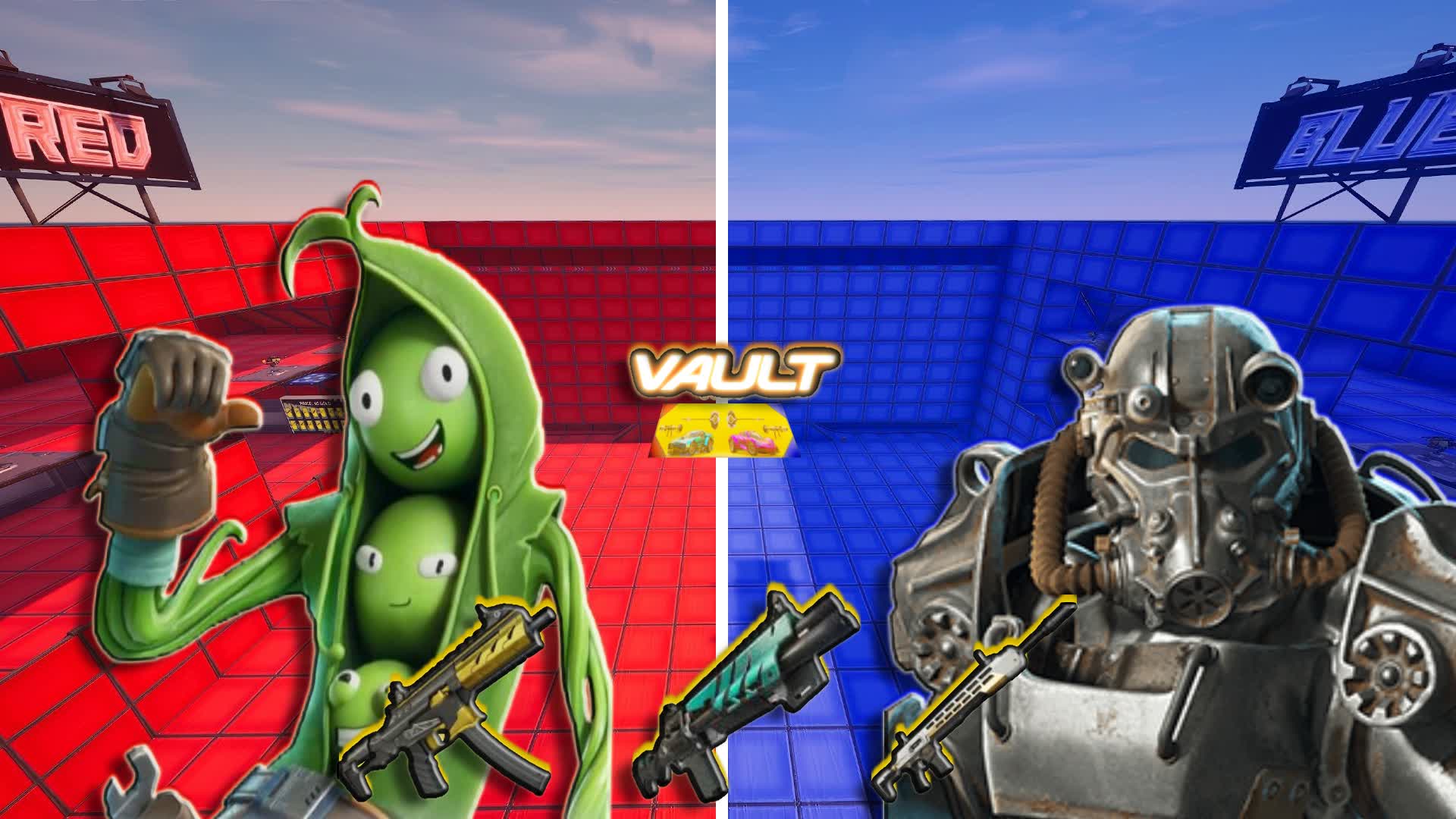 BEST RED VS BLUE GUN GAME🔴🔵 8775-7701-3763 by szyna66 - Fortnite ...