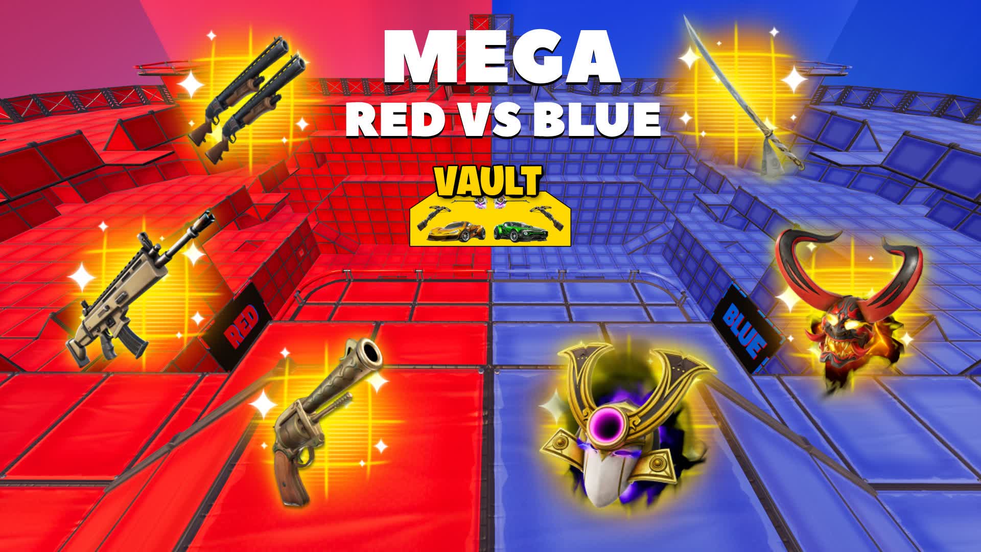 MEGA RED VS BLUE 🔴🔵 3253-2706-3309 by rockygift1 - Fortnite Creative ...