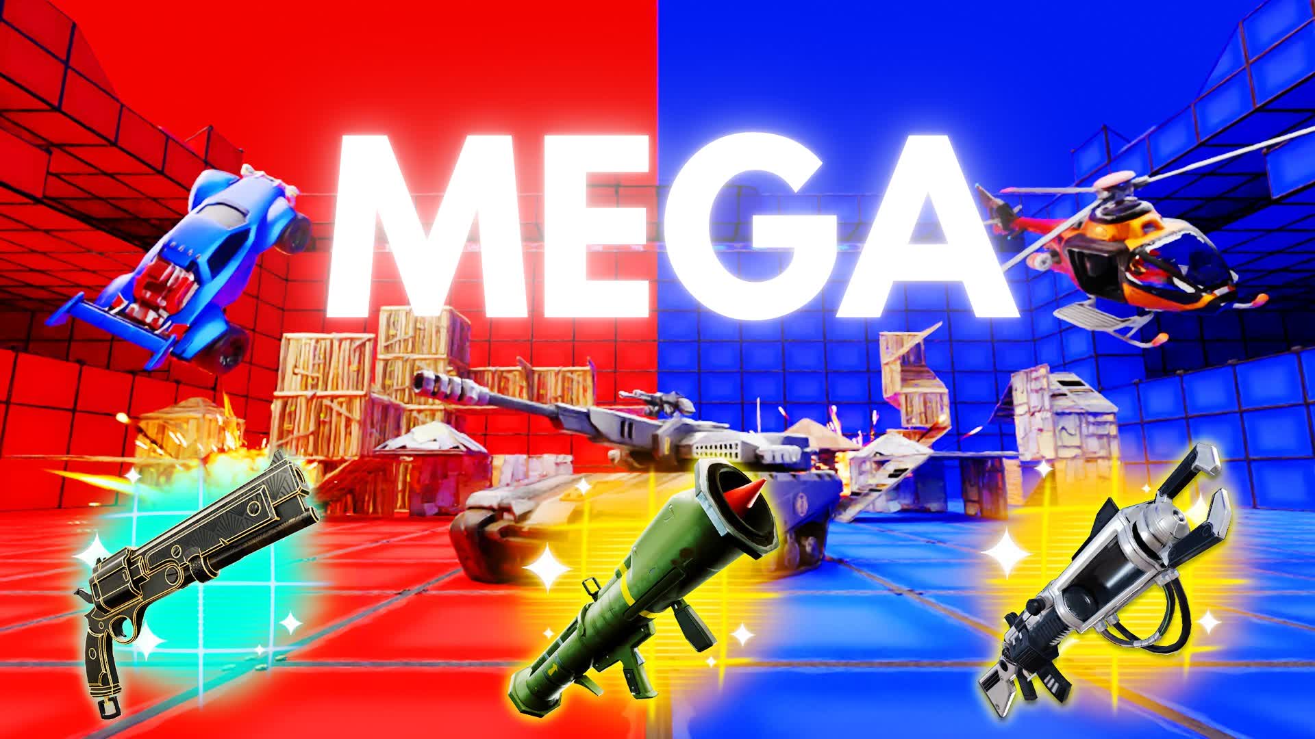 MEGA ZAPATRON RED VS BLUE 6313-8714-8833 by ryze.gg - フォートナイト