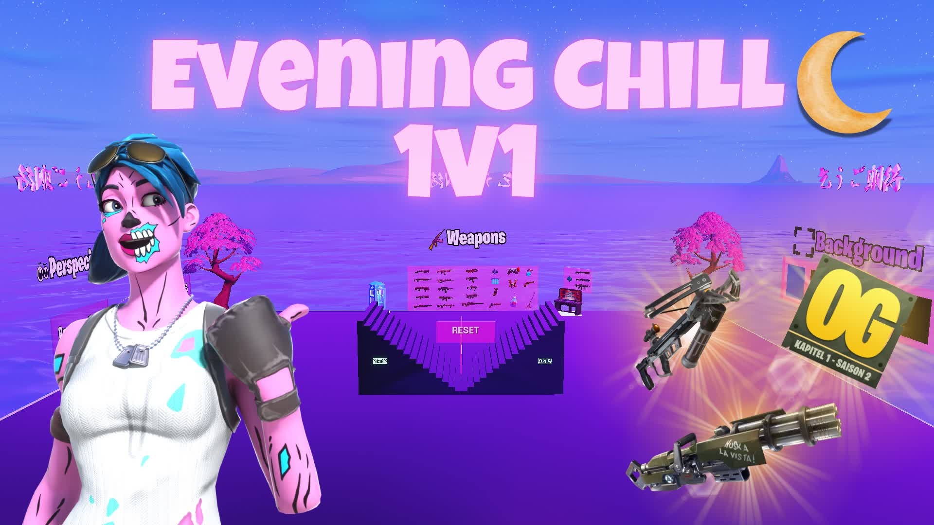 Chill Evening 1v1 🌙 3537-7540-2957 by allweek - Fortnite Creative Map Code - Fortnite.GG