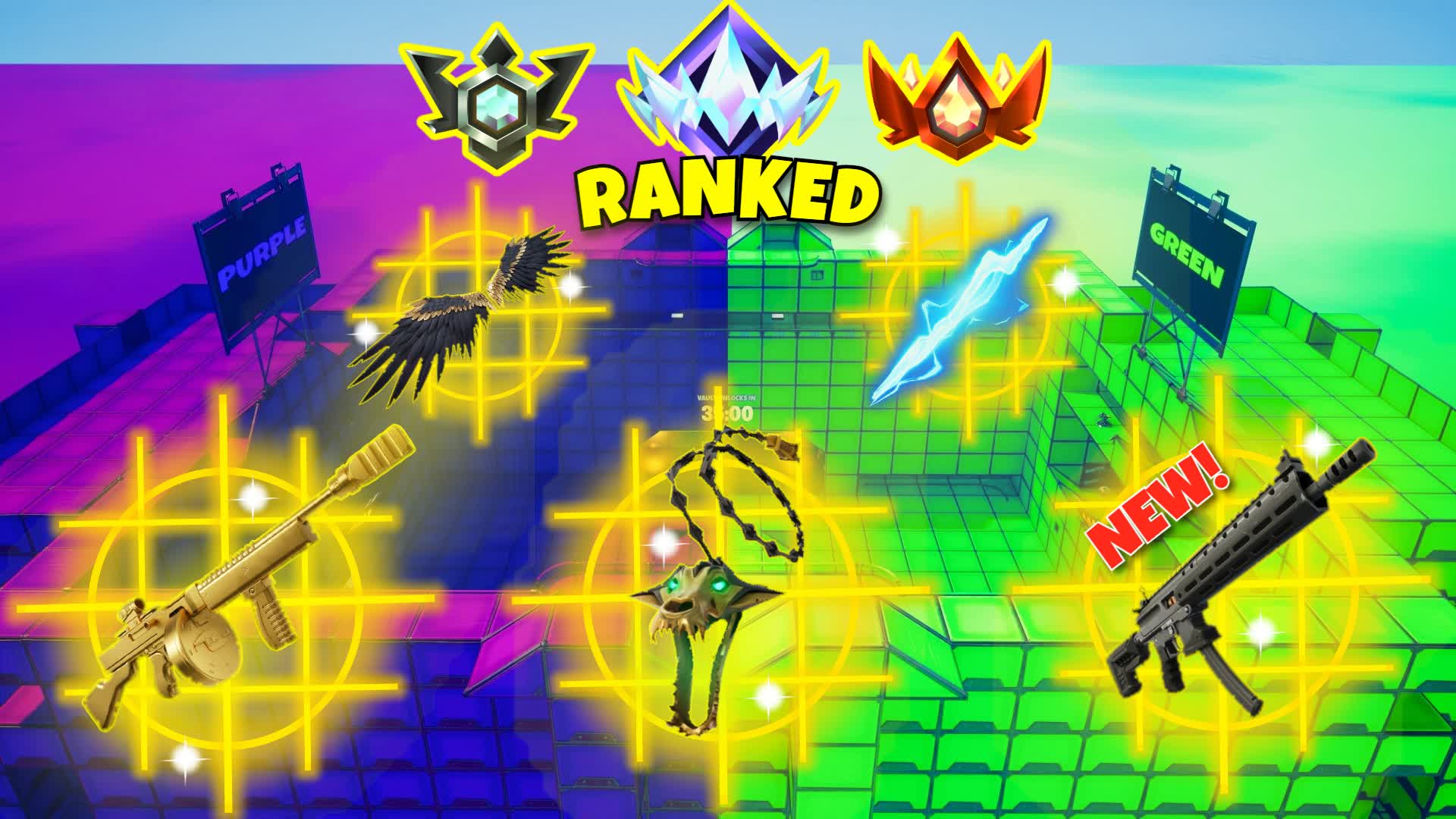 MEGA PURPLE VS GREEN💜💚 0268-6957-9294 by zerrks - Fortnite Creative Map ...