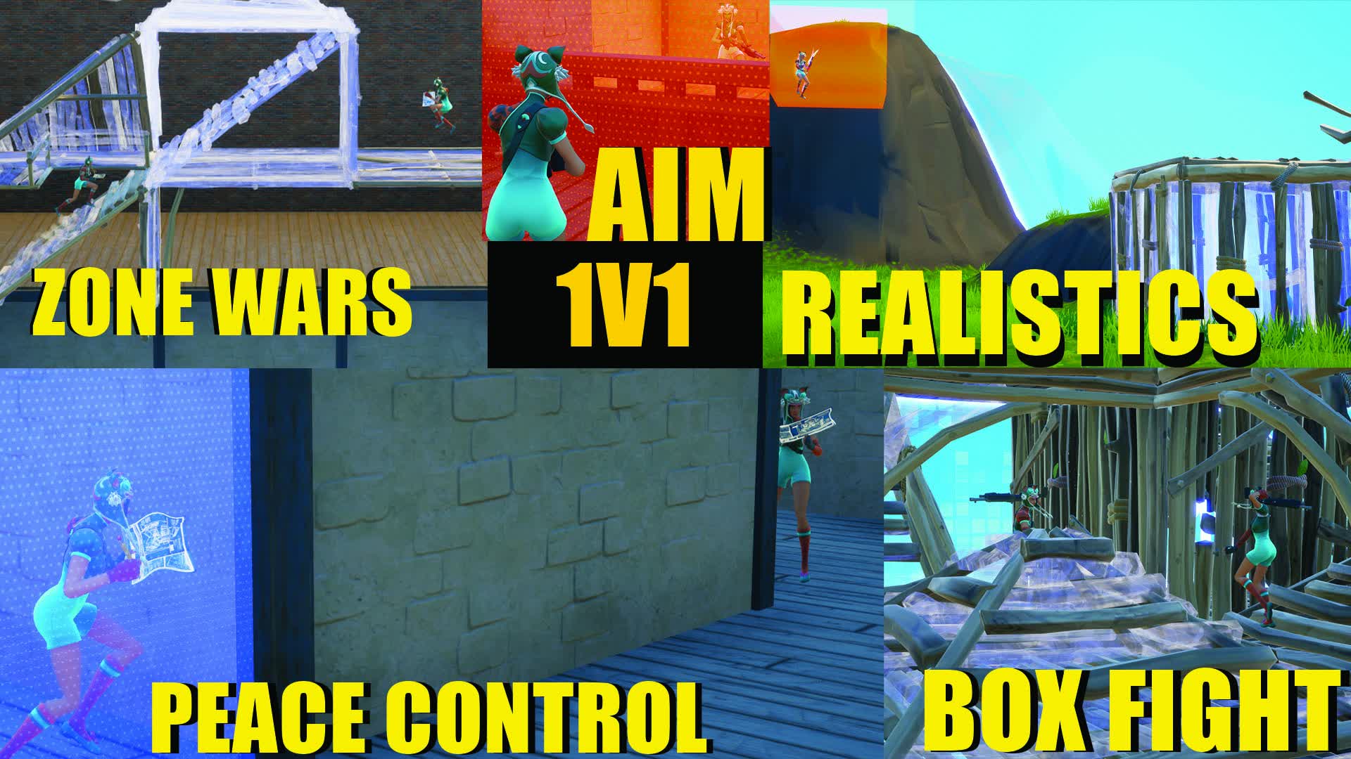 1V1 Zone Wars, Box Fight, Aim, 6121-1583-4105 by swerzy - Fortnite