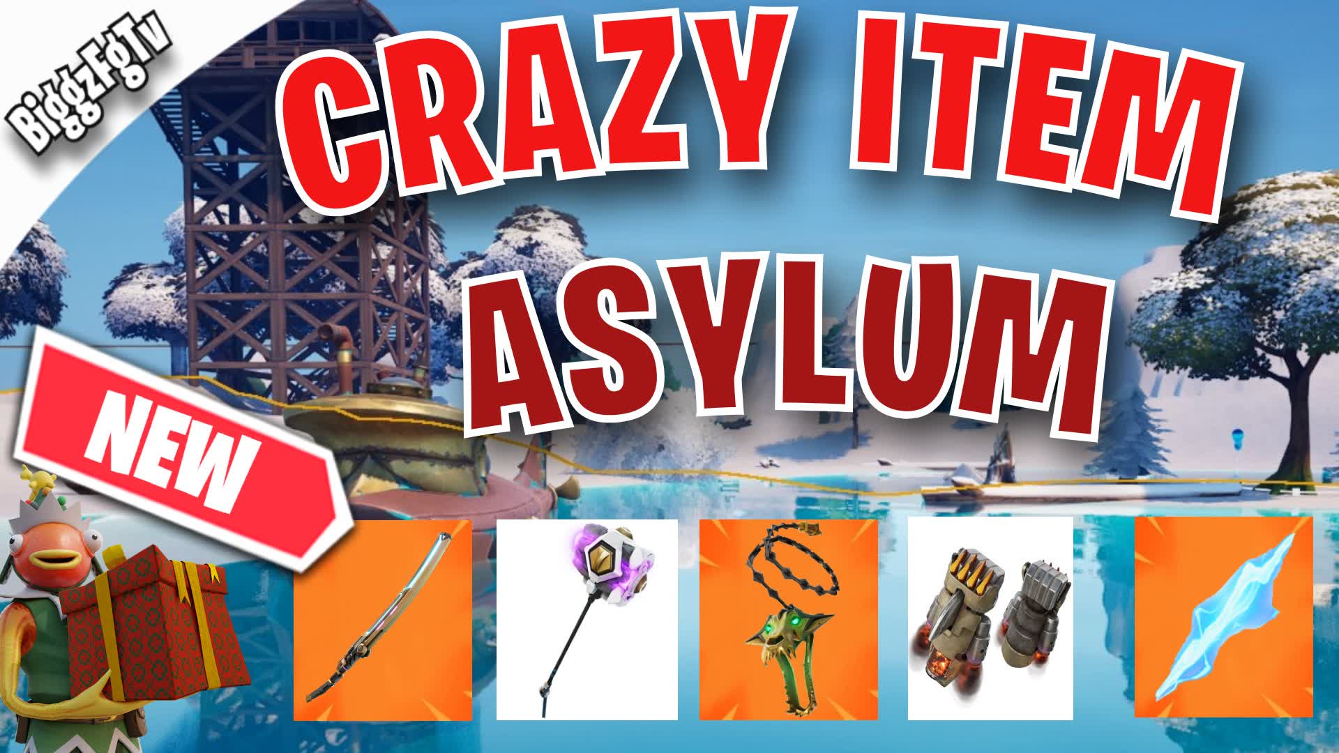 CRAZY ITEM ASYLUM 6340-4398-1067 by biggz - Fortnite Creative Map Code - Fortnite.GG