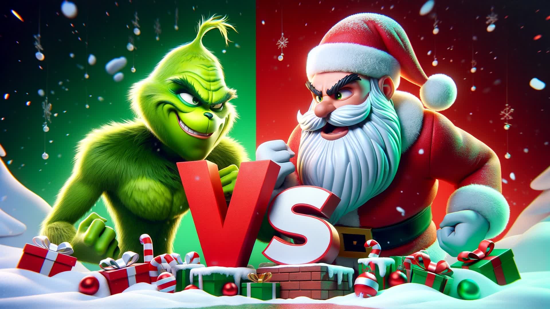 SANTA VS GREEN MONSTER 🟥VS🟩 2345-7504-7726 by tafeltje - Fortnite ...